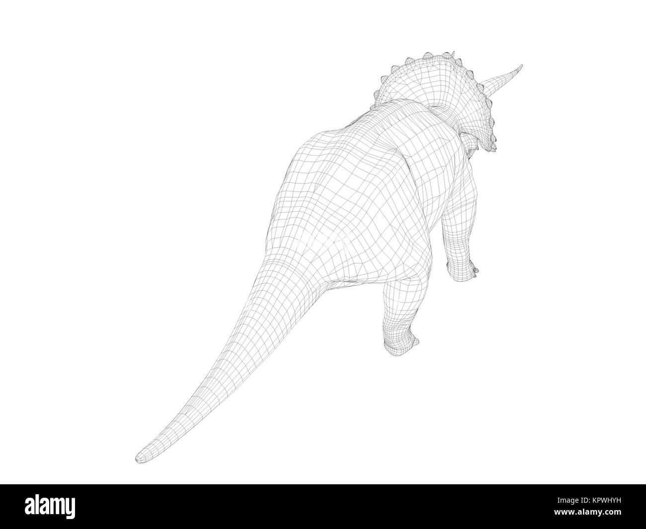 3d wireframe dinosaur Stock Photo - Alamy