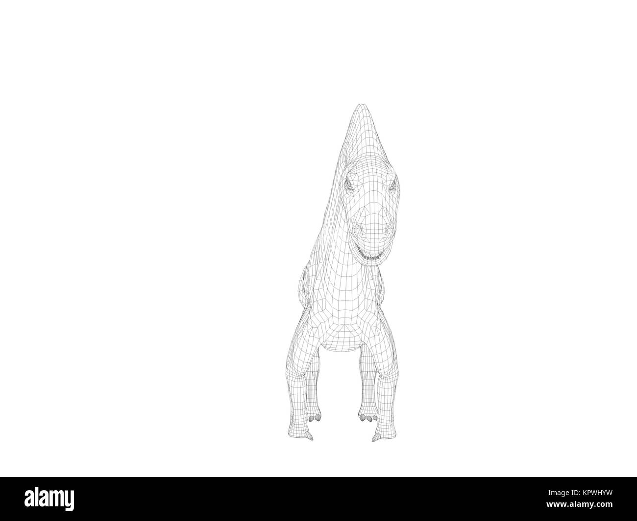 3d wireframe dinosaur Stock Photo - Alamy