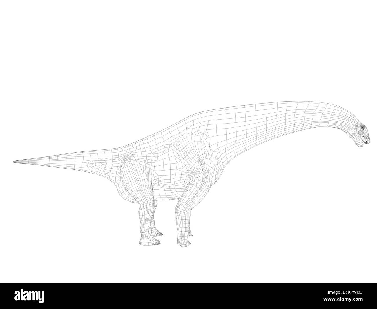3d wireframe dinosaur Stock Photo - Alamy