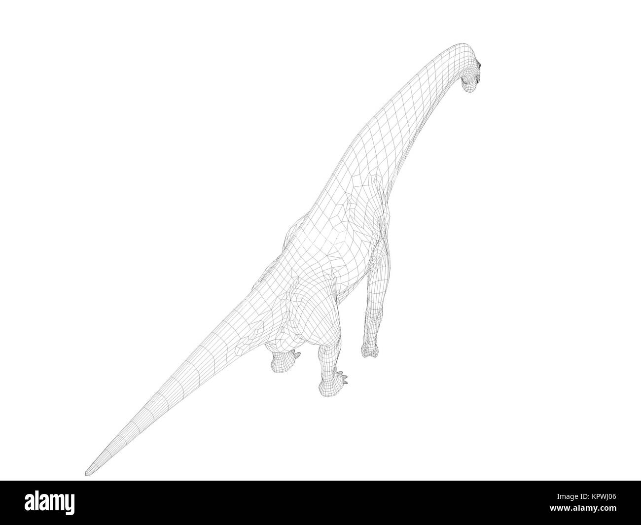 3d wireframe dinosaur Stock Photo - Alamy
