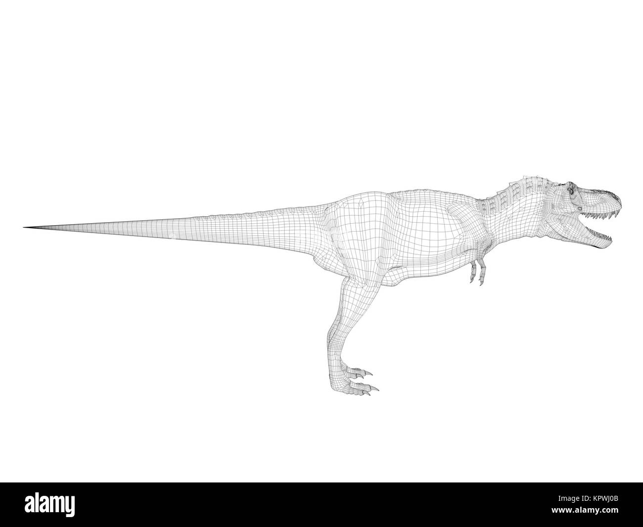 3d wireframe dinosaur Stock Photo - Alamy