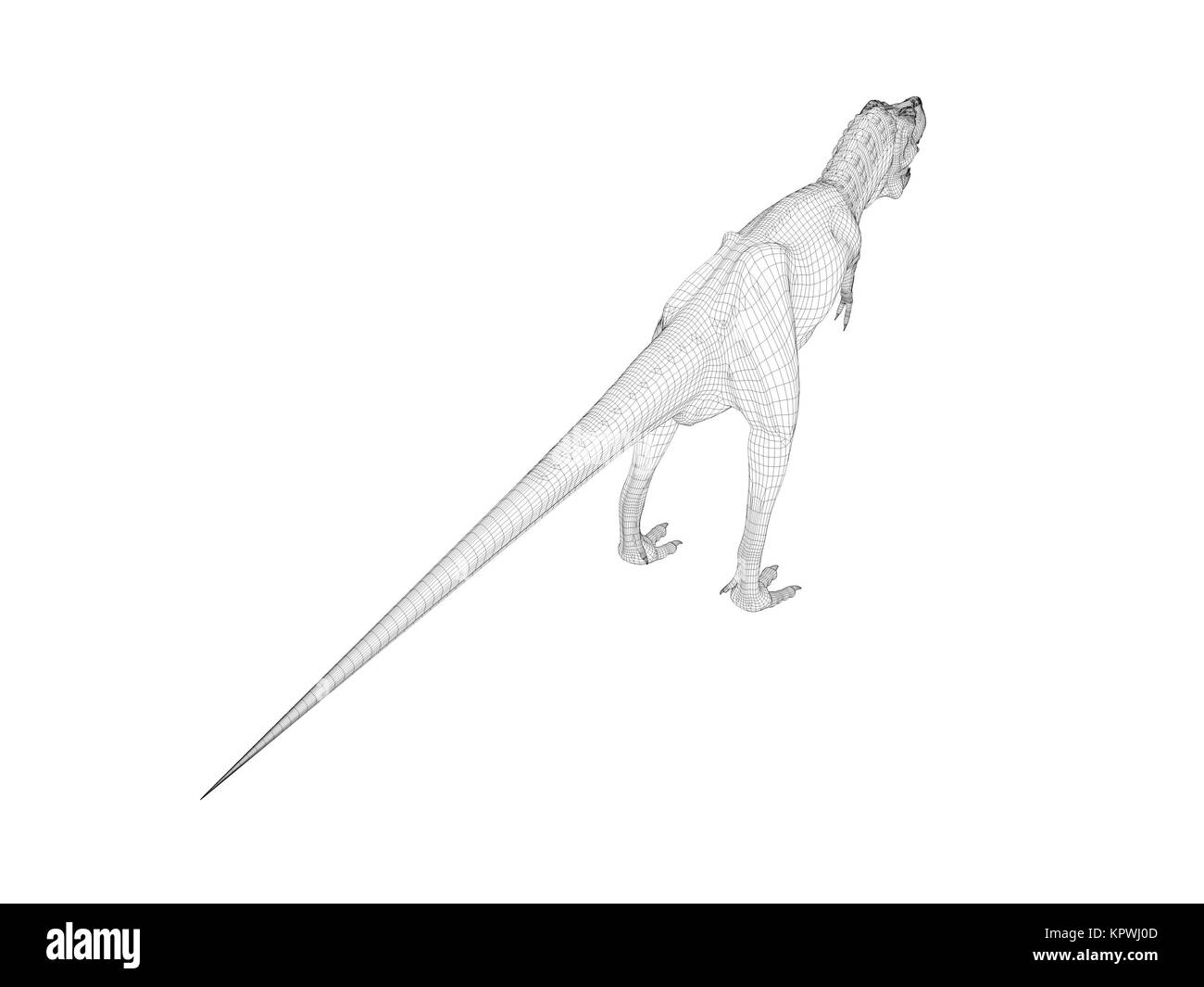 3d wireframe dinosaur Stock Photo - Alamy