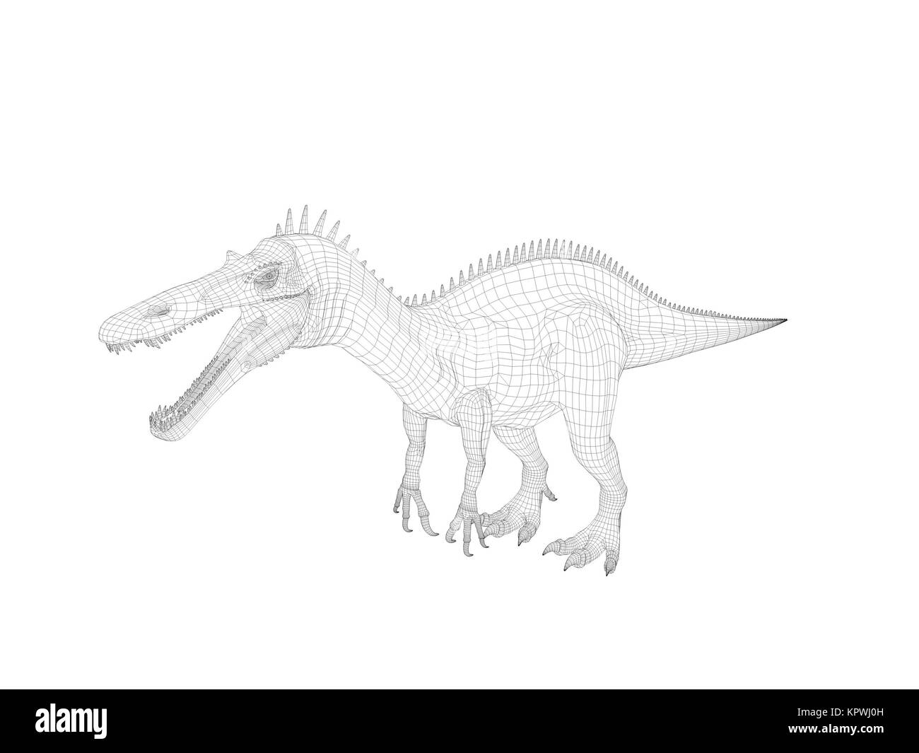3d wireframe dinosaur Stock Photo - Alamy
