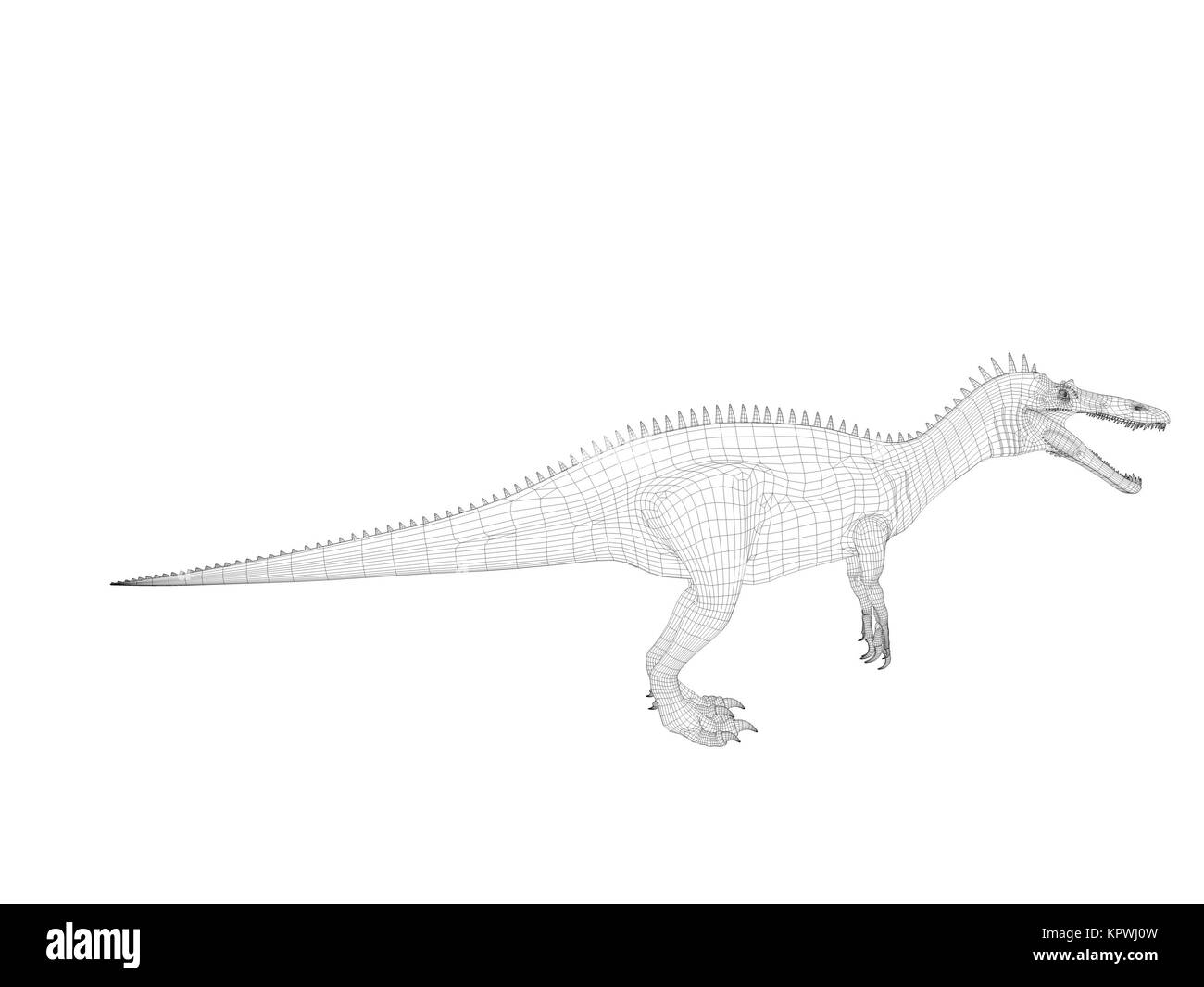 3d wireframe dinosaur Stock Photo - Alamy