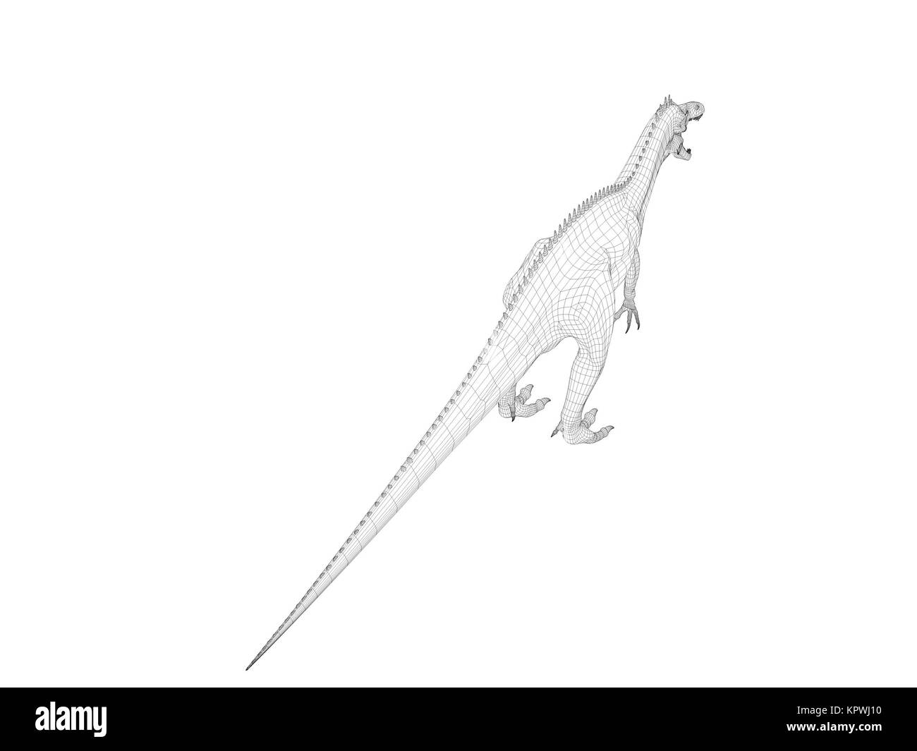 3d wireframe dinosaur Stock Photo - Alamy