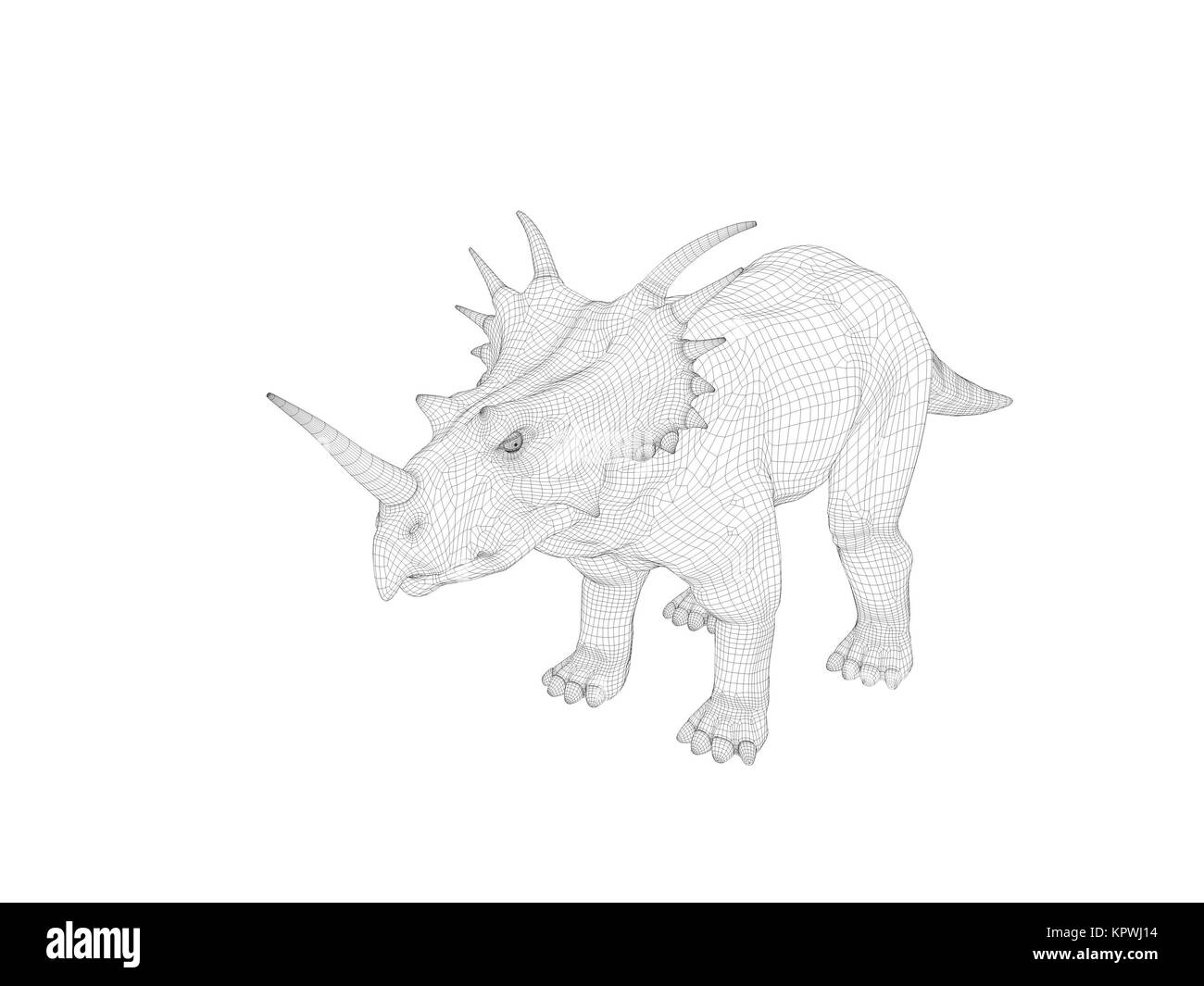 3d wireframe dinosaur Stock Photo - Alamy