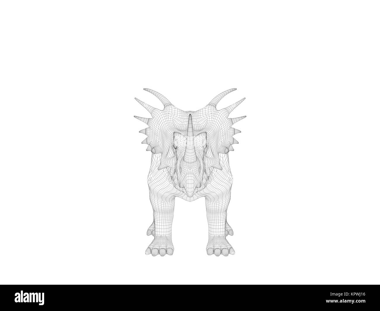 3d wireframe dinosaur Stock Photo - Alamy