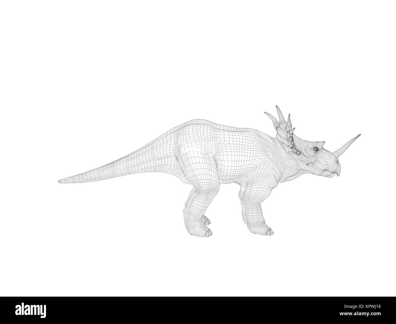 3d wireframe dinosaur Stock Photo - Alamy