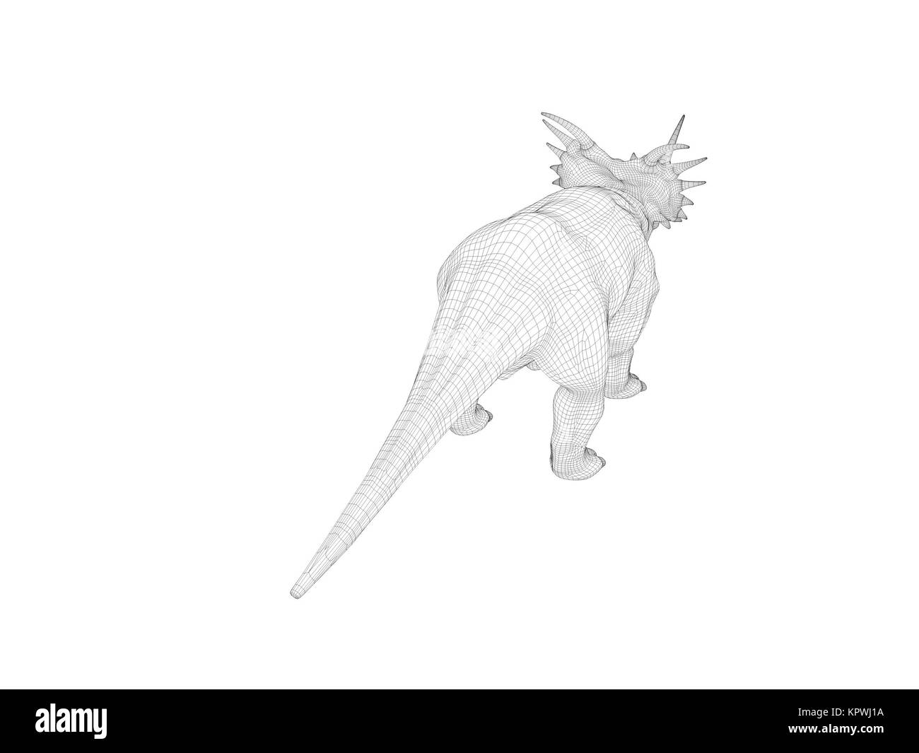 3d wireframe dinosaur Stock Photo - Alamy