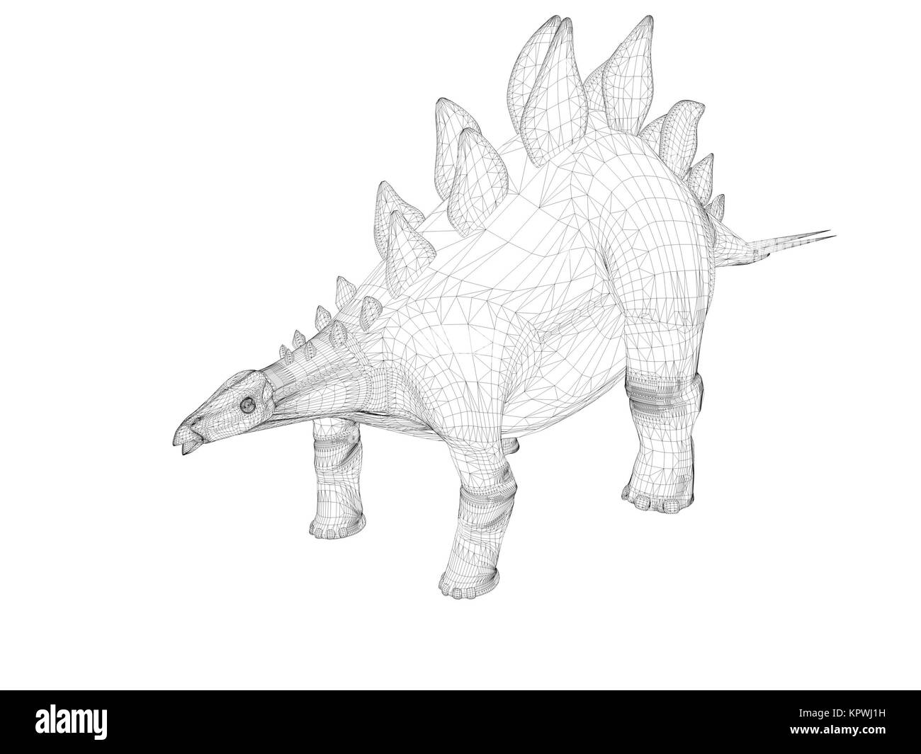3d wireframe dinosaur Stock Photo - Alamy