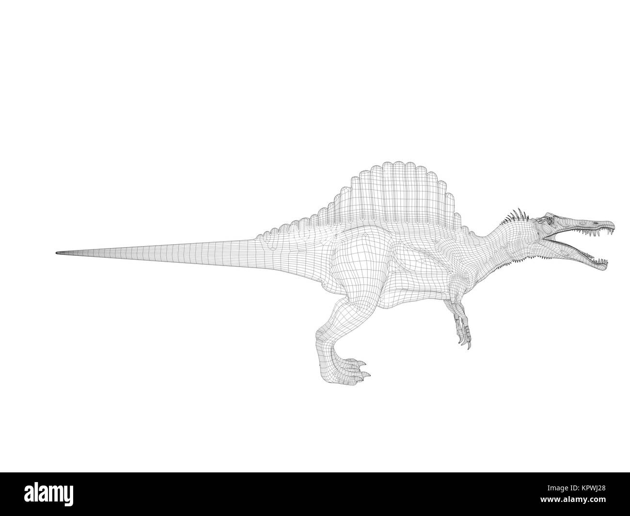 3d wireframe dinosaur Stock Photo - Alamy