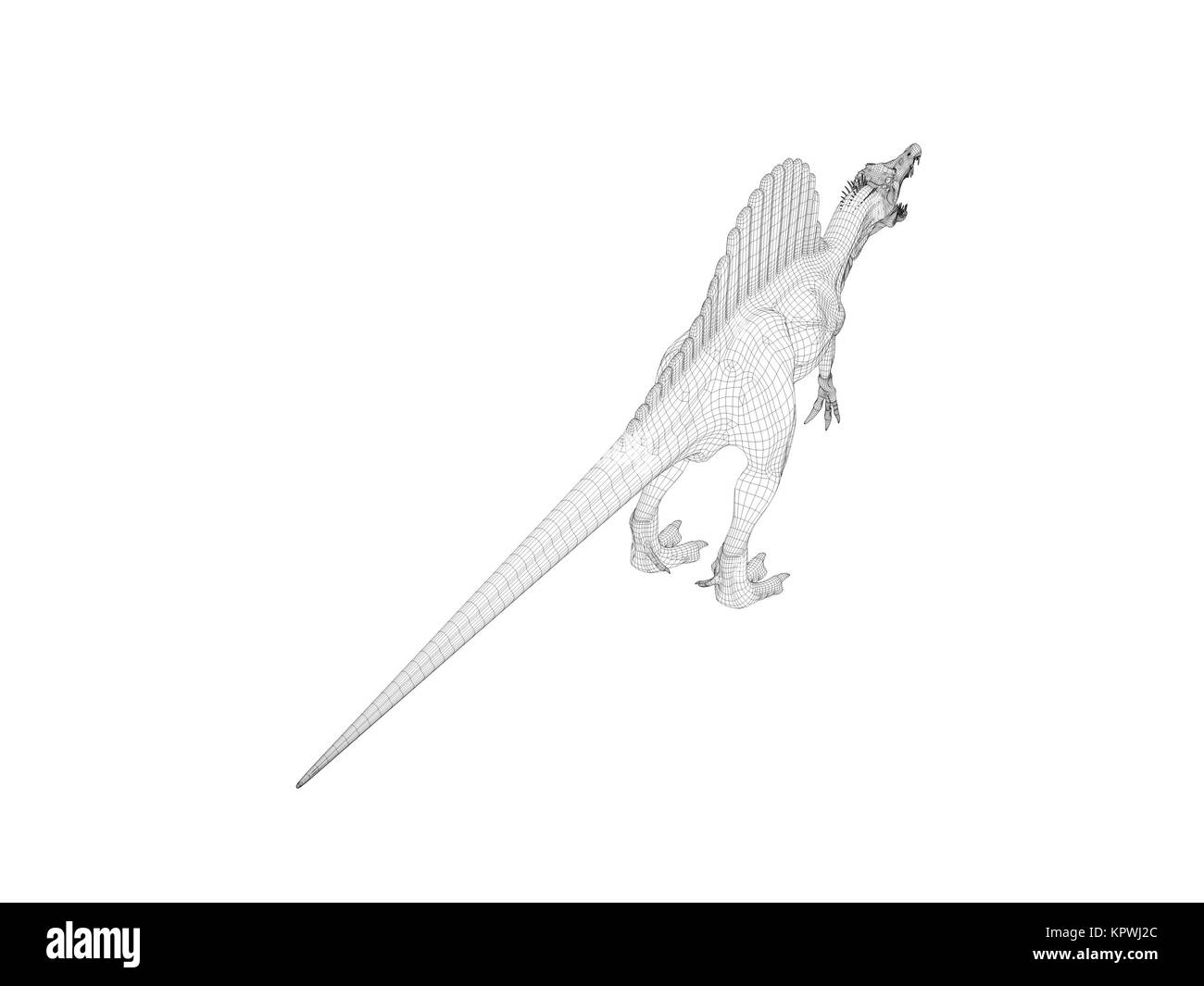 3d wireframe dinosaur Stock Photo - Alamy