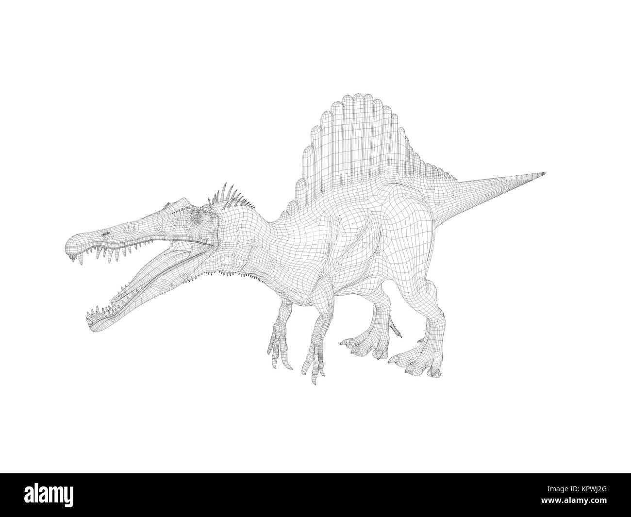 3d wireframe dinosaur Stock Photo - Alamy