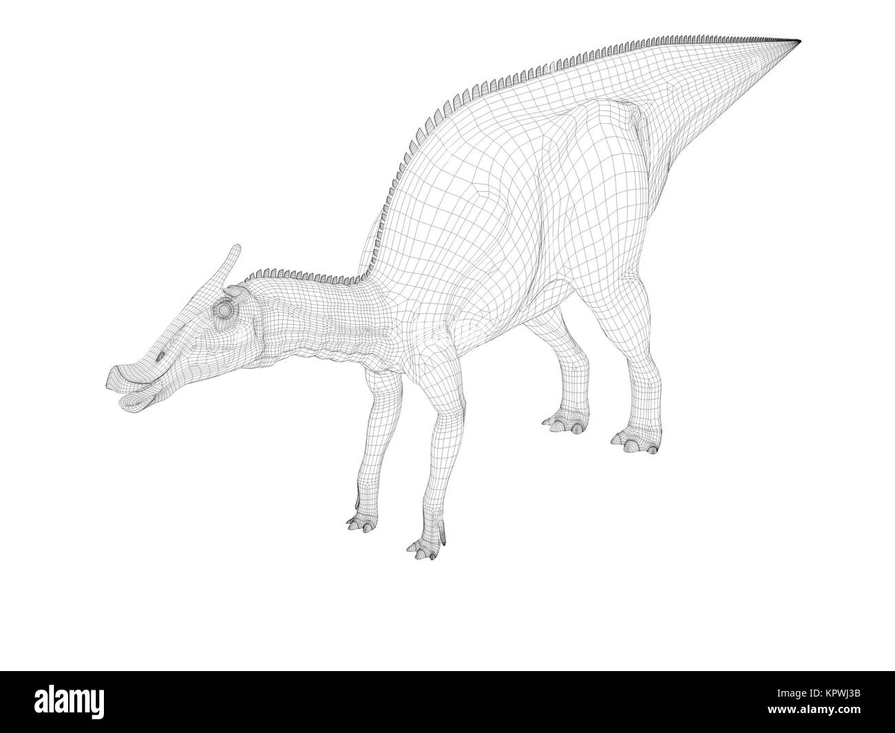 3d wireframe dinosaur Stock Photo - Alamy