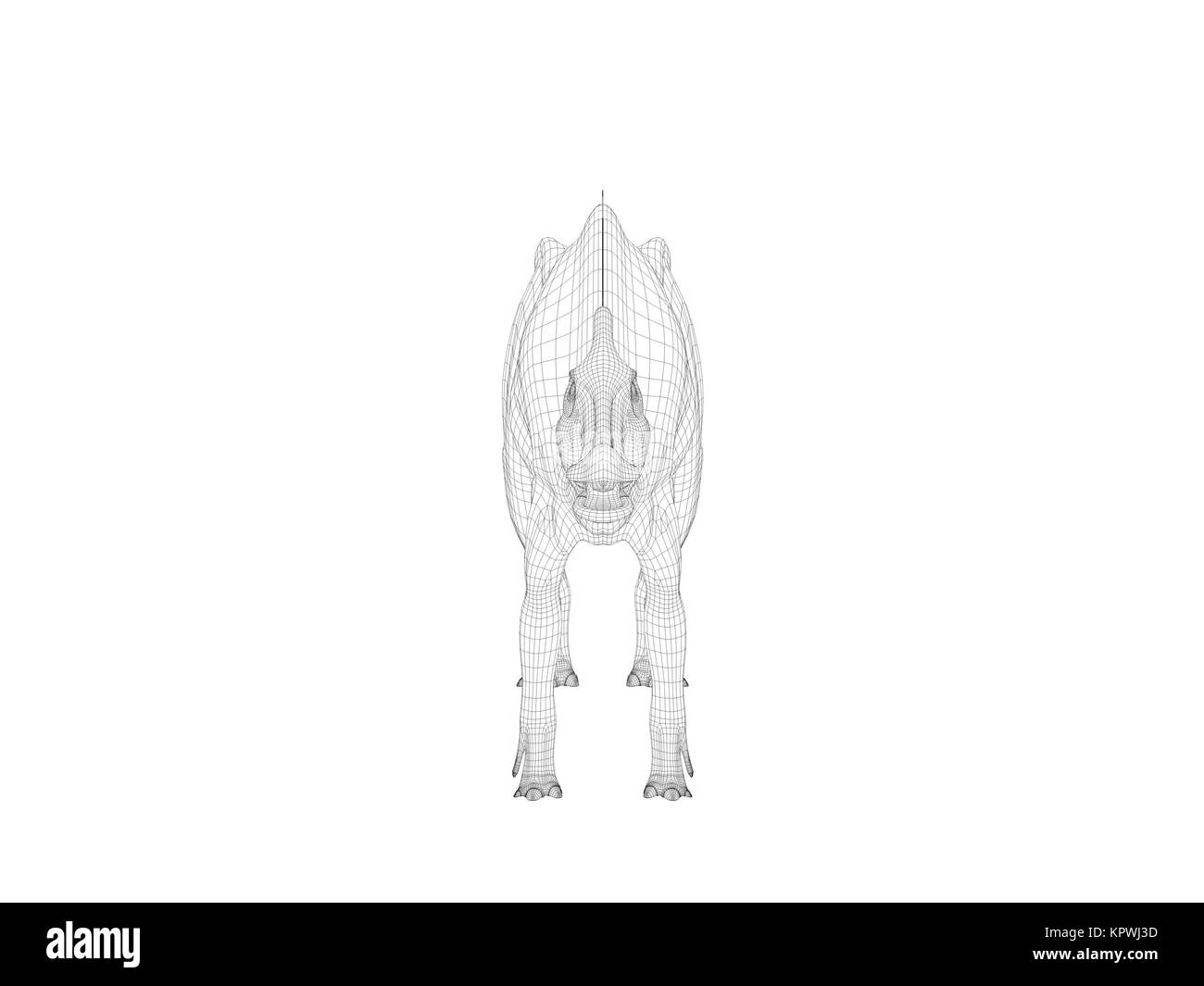 3d wireframe dinosaur Stock Photo - Alamy