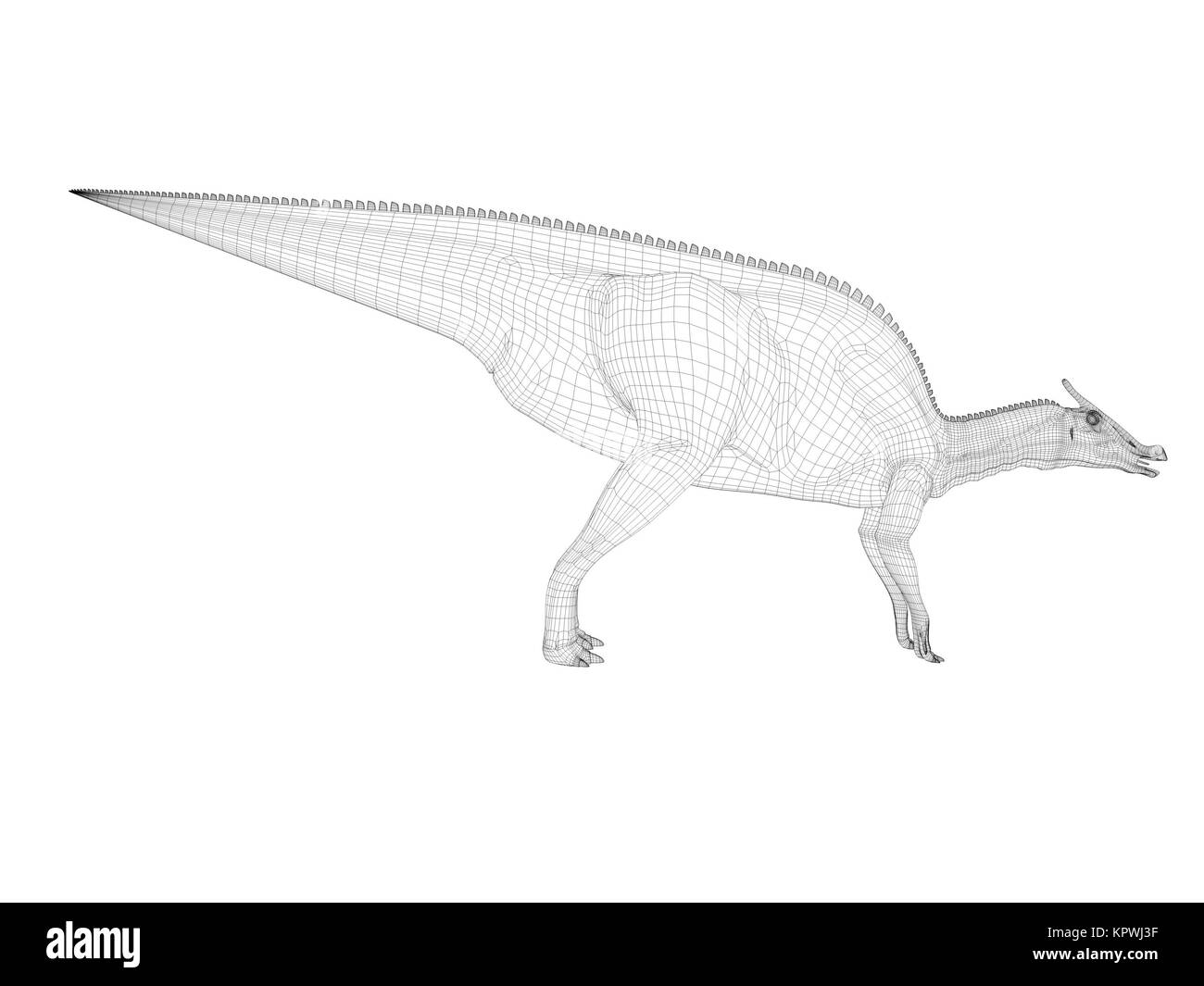 3d wireframe dinosaur Stock Photo - Alamy