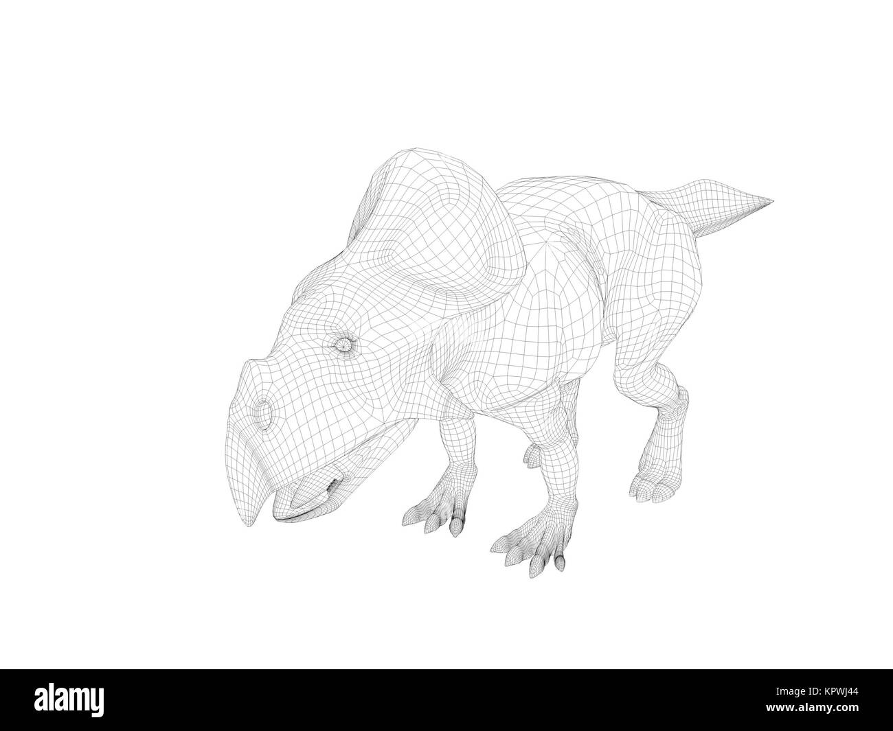 3d wireframe dinosaur Stock Photo - Alamy
