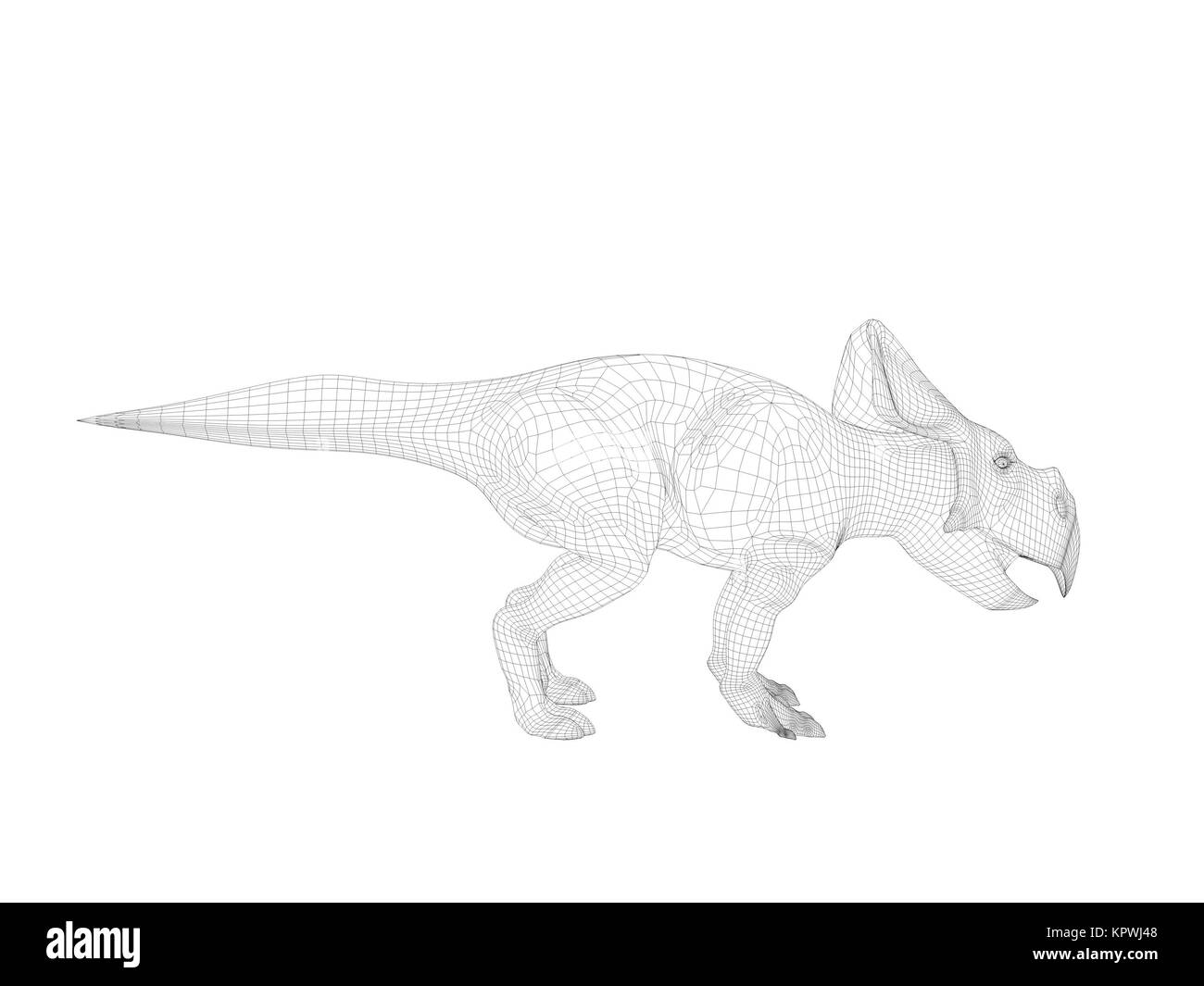 3d wireframe dinosaur Stock Photo - Alamy