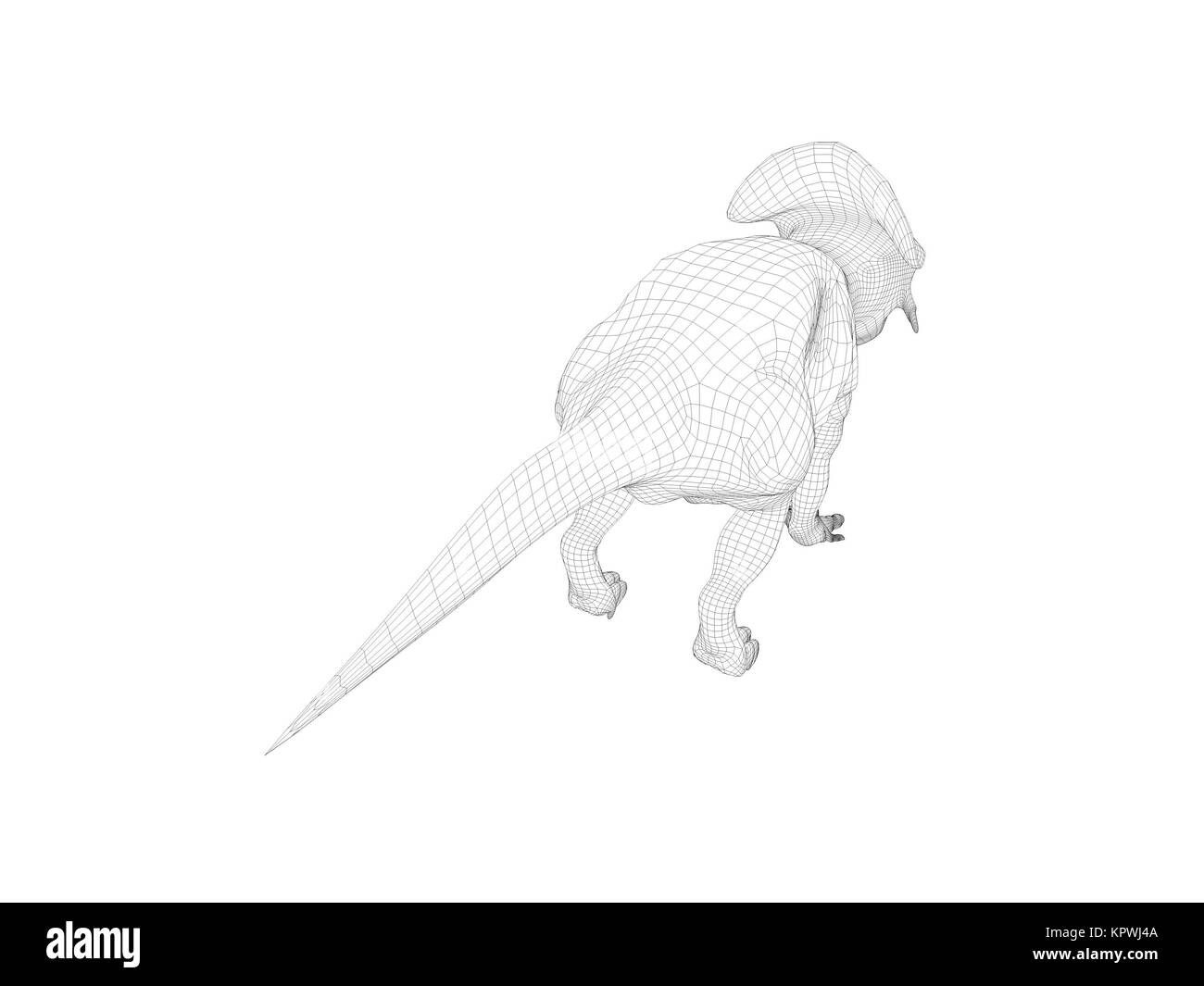 3d wireframe dinosaur Stock Photo - Alamy