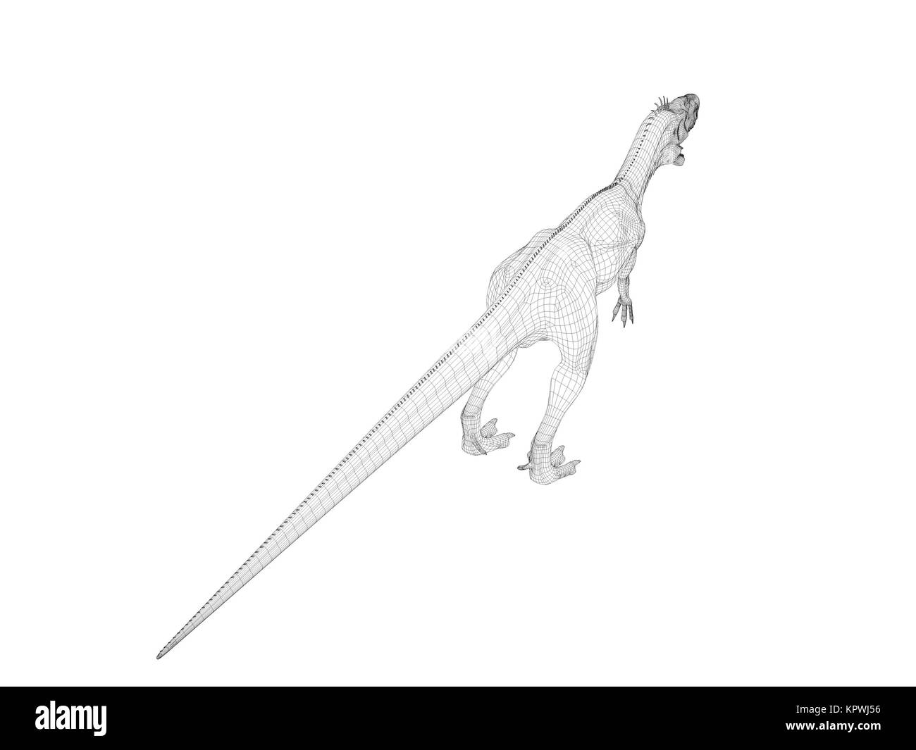 3d wireframe dinosaur Stock Photo - Alamy