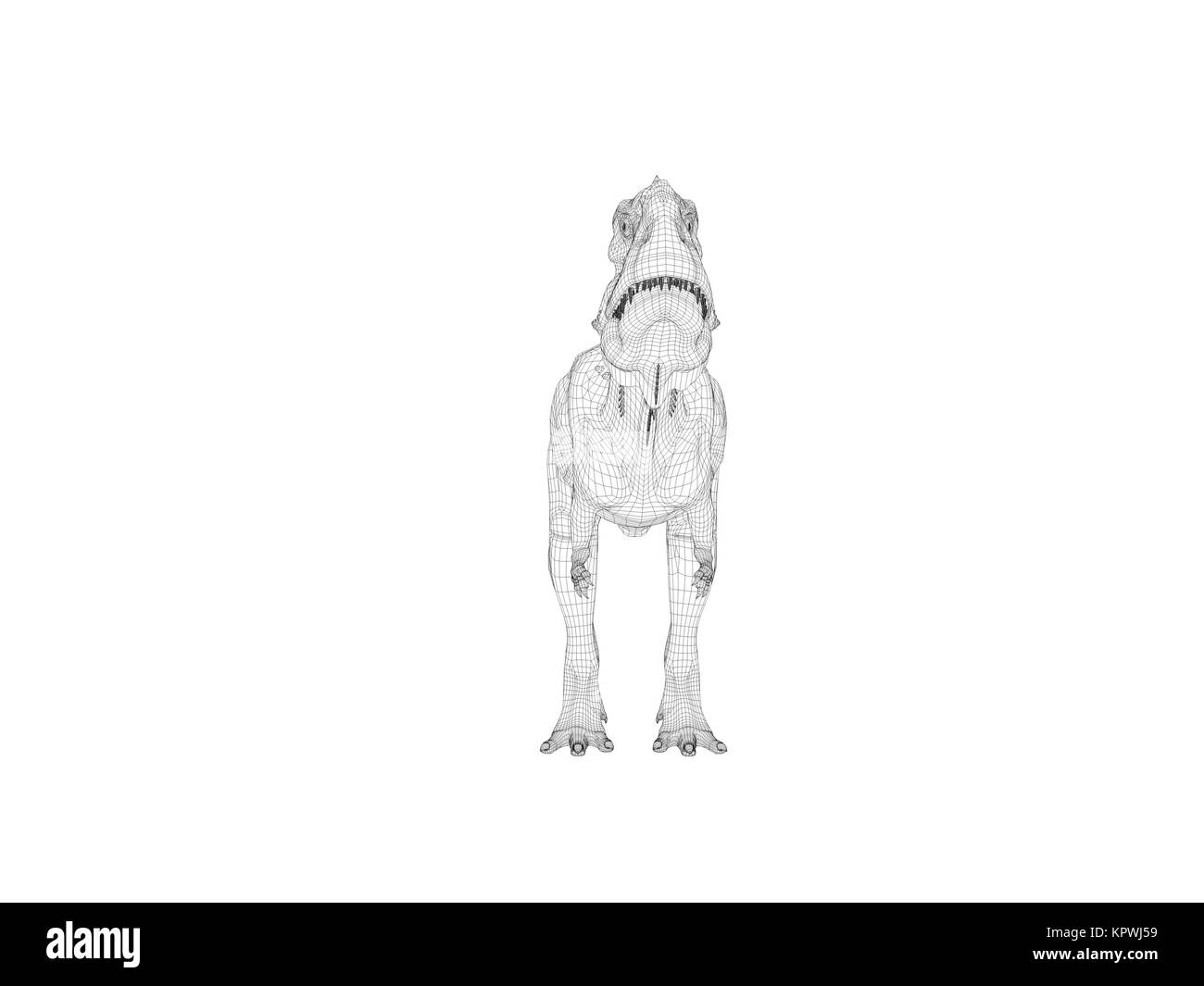 3d wireframe dinosaur Stock Photo - Alamy