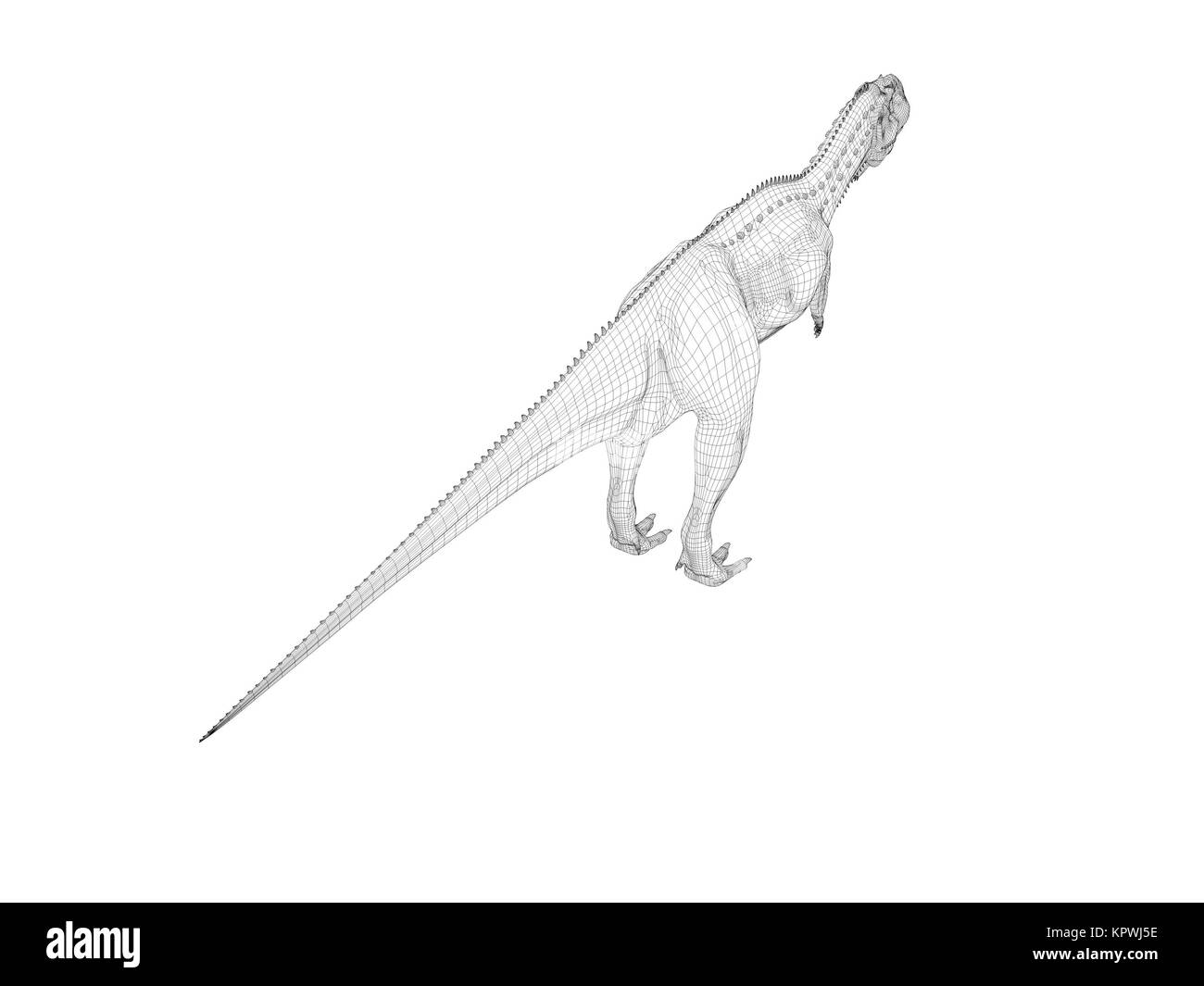 3d wireframe dinosaur Stock Photo - Alamy