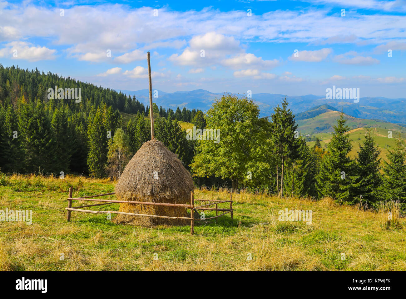 Haystack Mountain was shot in a sunny day Stock Photo - Alamy