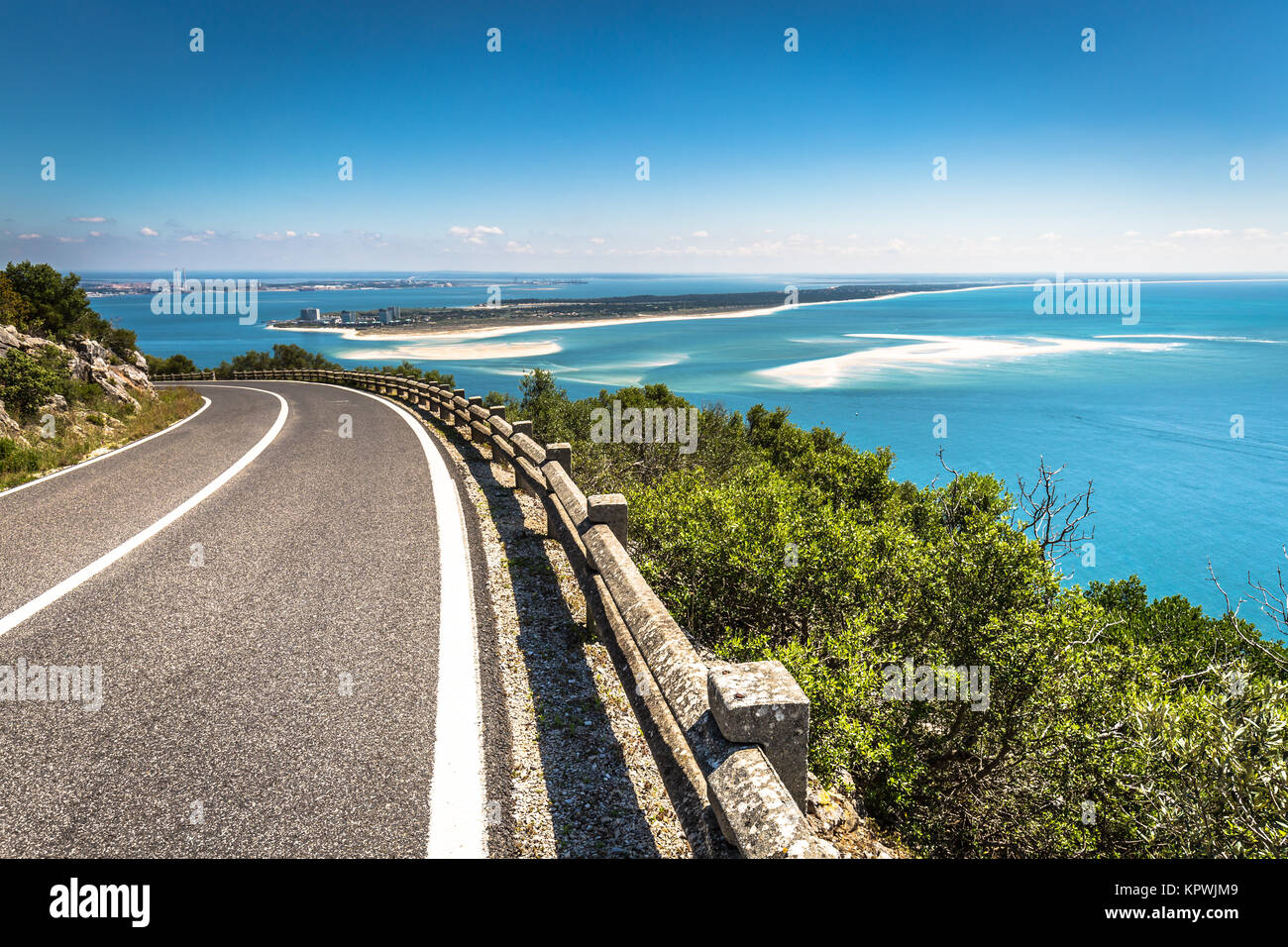 Beautiful landscape view of the National Park Arrabida in Setubal ...