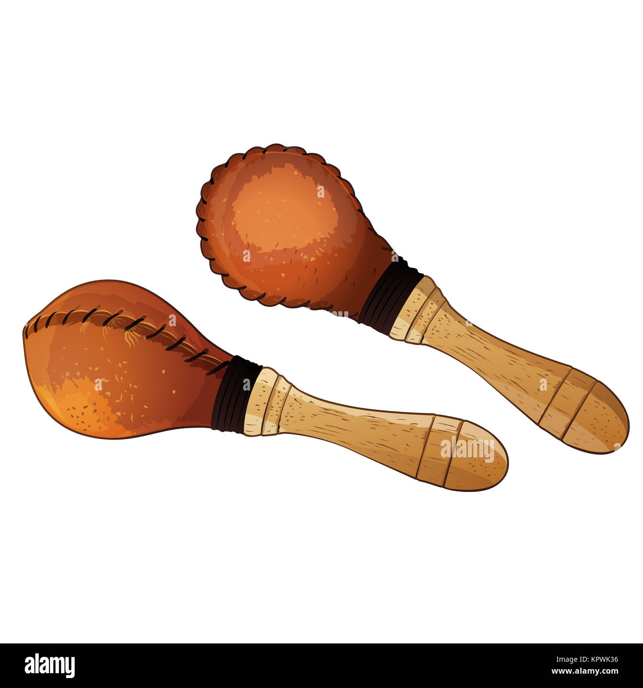Maracas Vector Illustration Stock Photo - Alamy