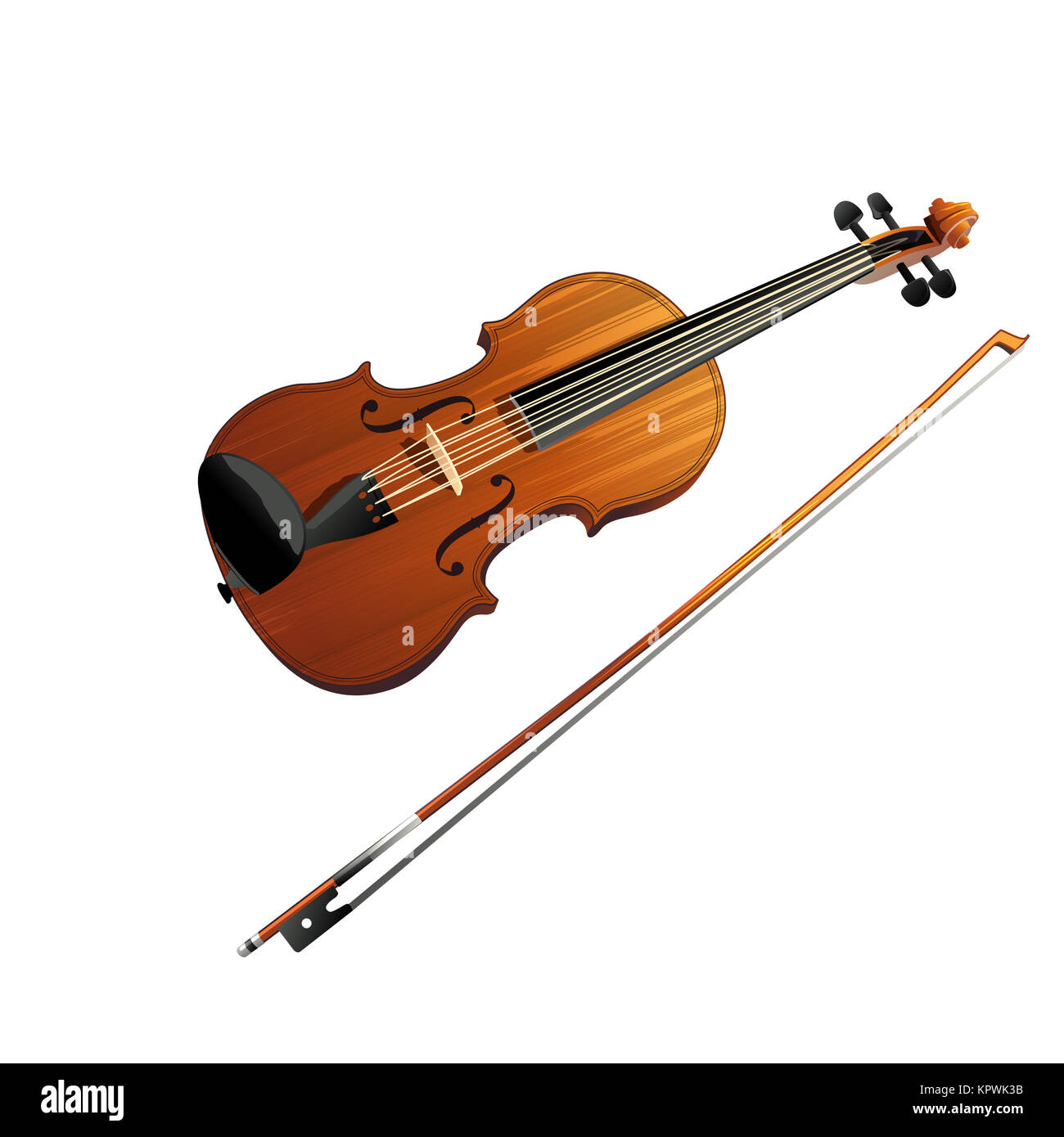 Violin Vector Illustration Stock Photo - Alamy