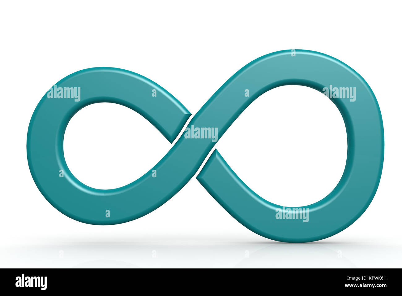 Blue infinity sign on white background Stock Photo - Alamy