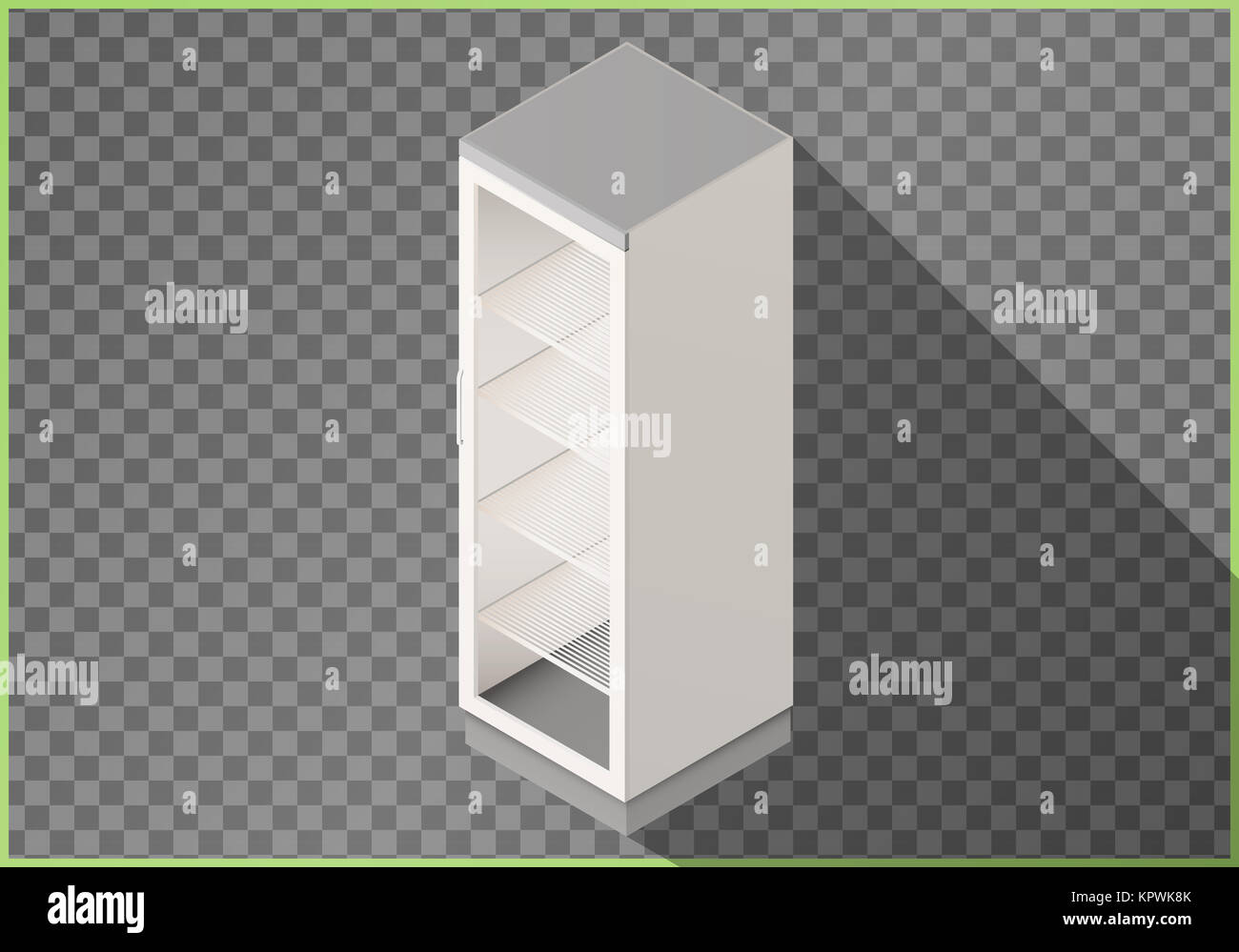 Refrigerator flat isometric fridge 3d Stock Photo - Alamy