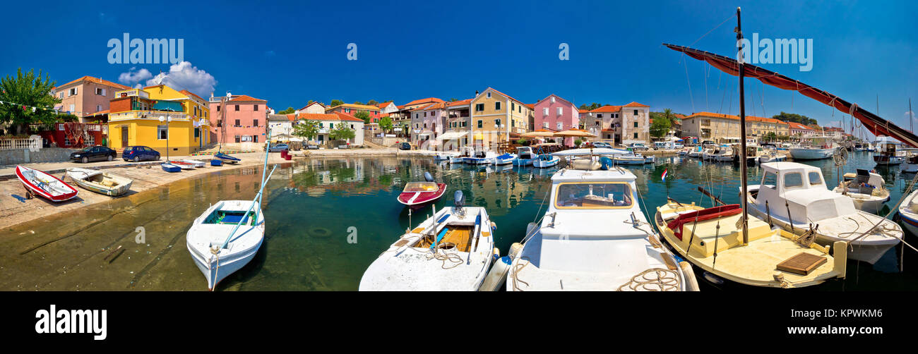 Colorful village of Sali panoramic view Stock Photo - Alamy