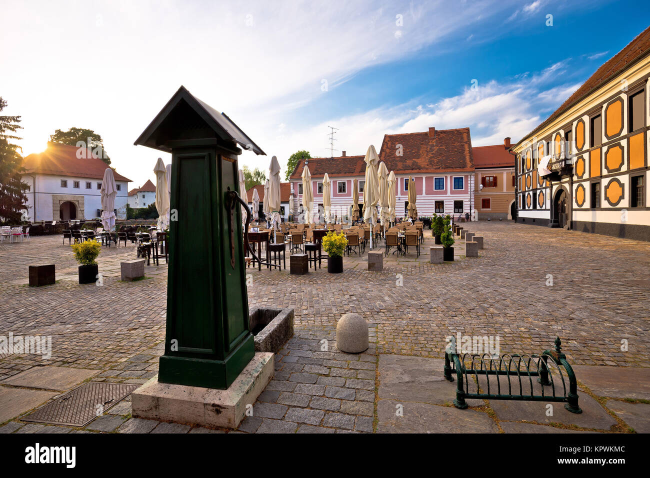 Baroque town of Varazdin old square Stock Photo - Alamy