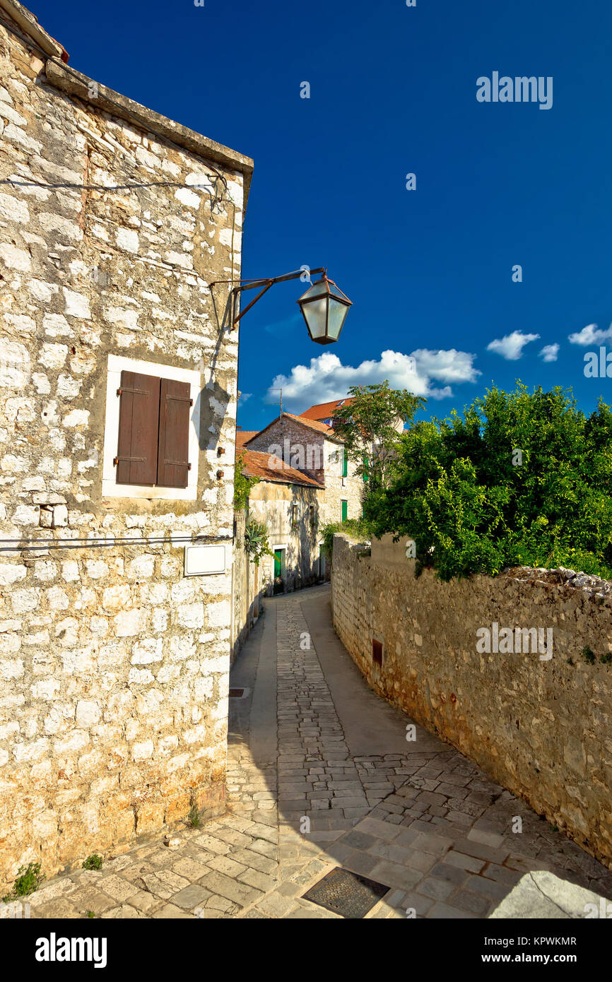 Stone architecture of Stari Grad on Hvar island Stock Photo - Alamy