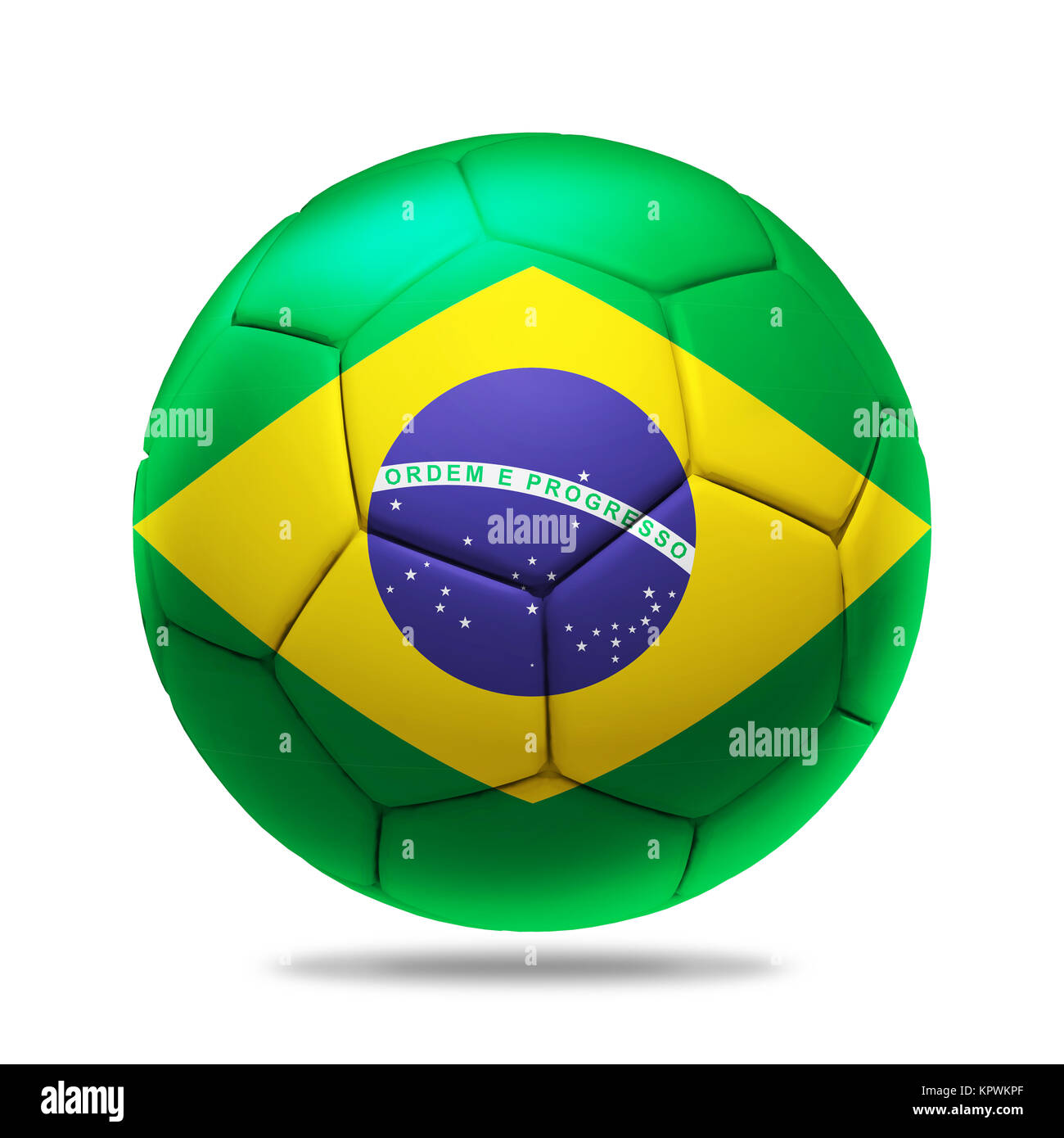 3D soccer ball with Brazil team flag Stock Photo - Alamy