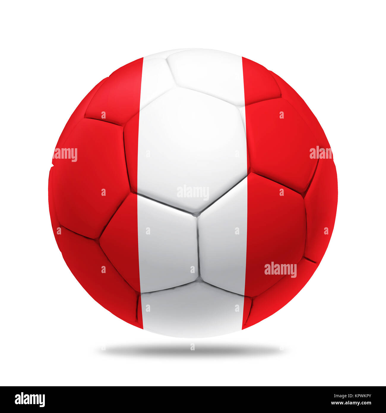3D soccer ball with Peru team flag Stock Photo - Alamy
