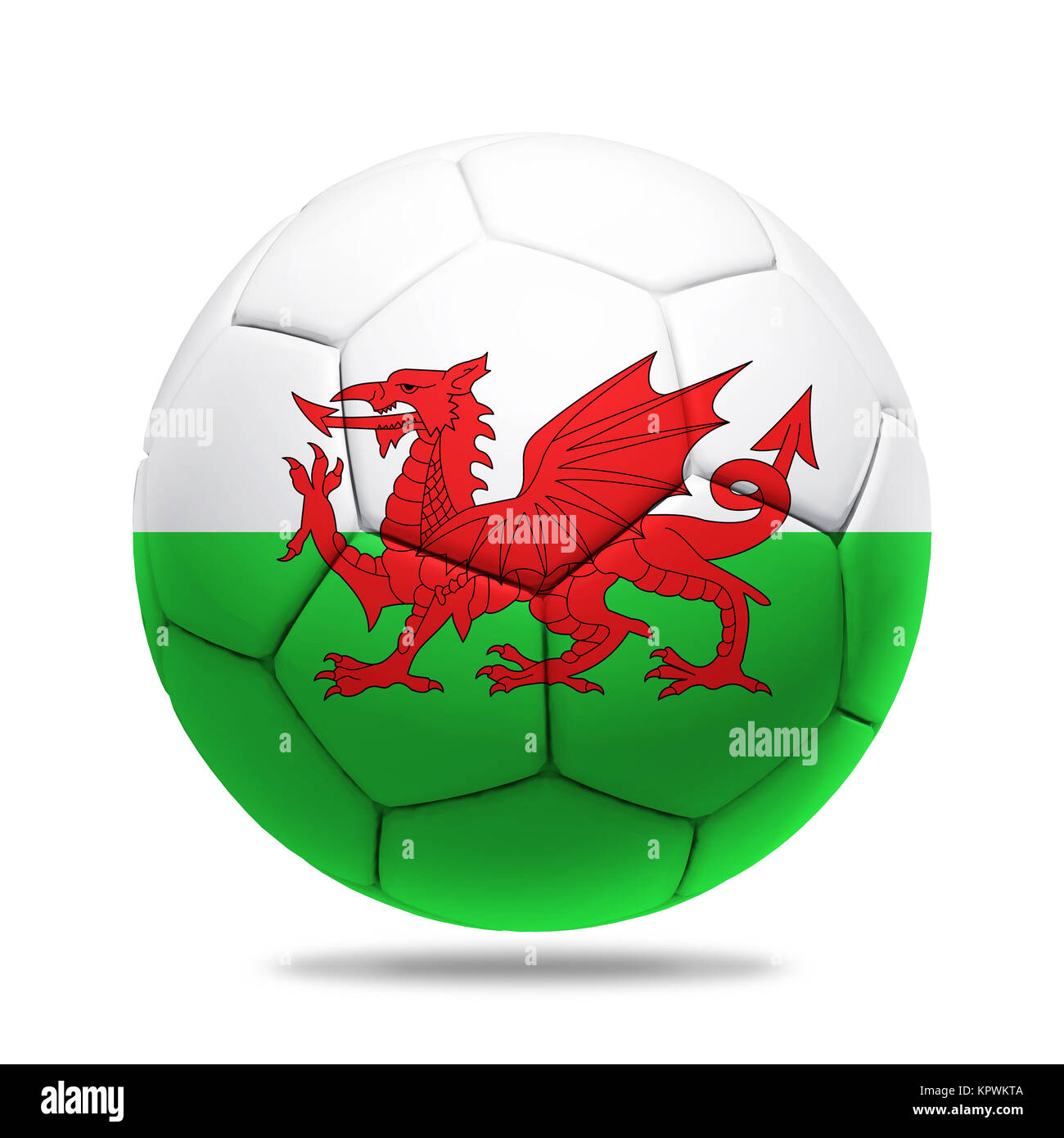 3D soccer ball with Wales team flag Stock Photo - Alamy