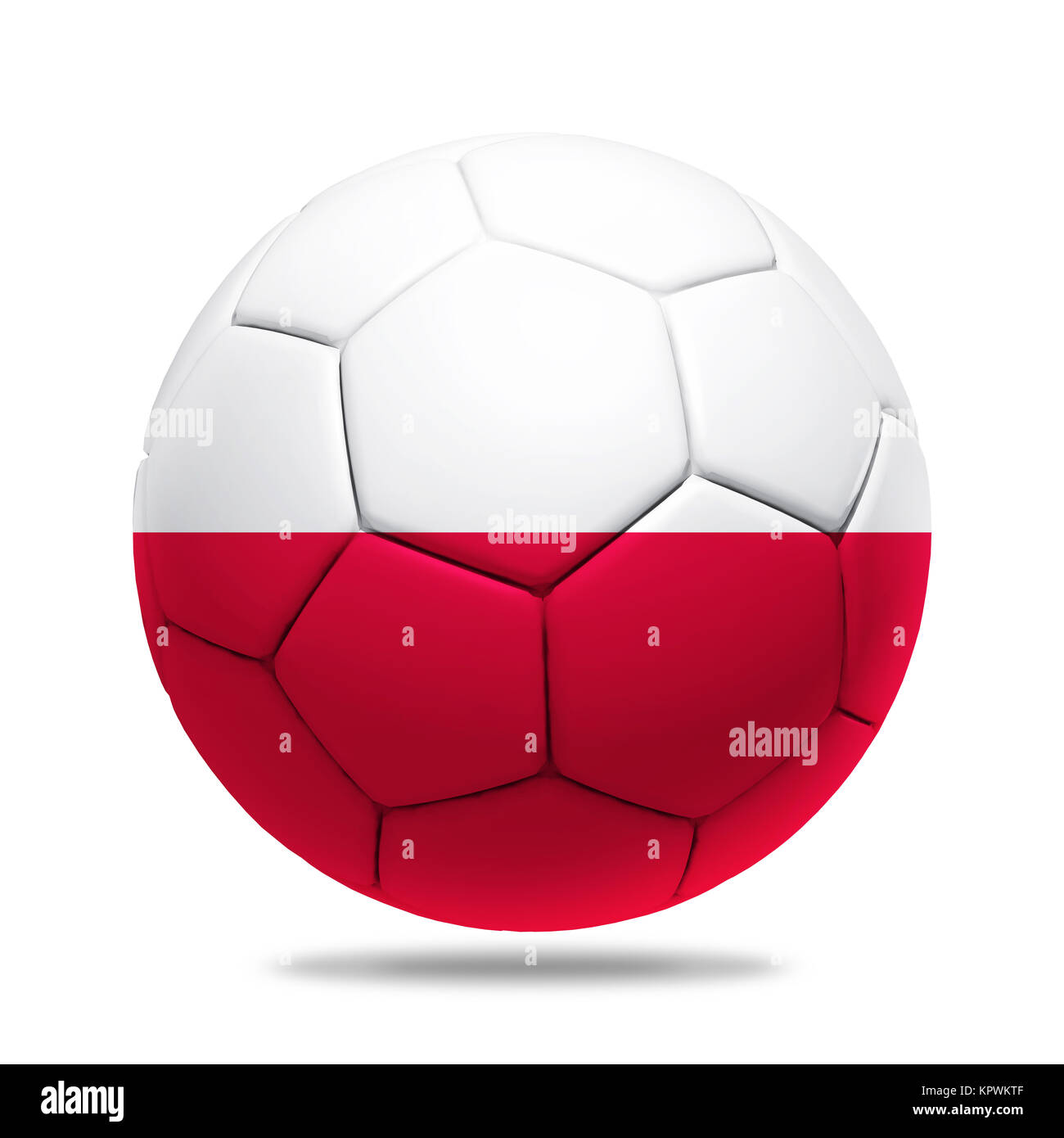 3D soccer ball with Poland team flag Stock Photo - Alamy