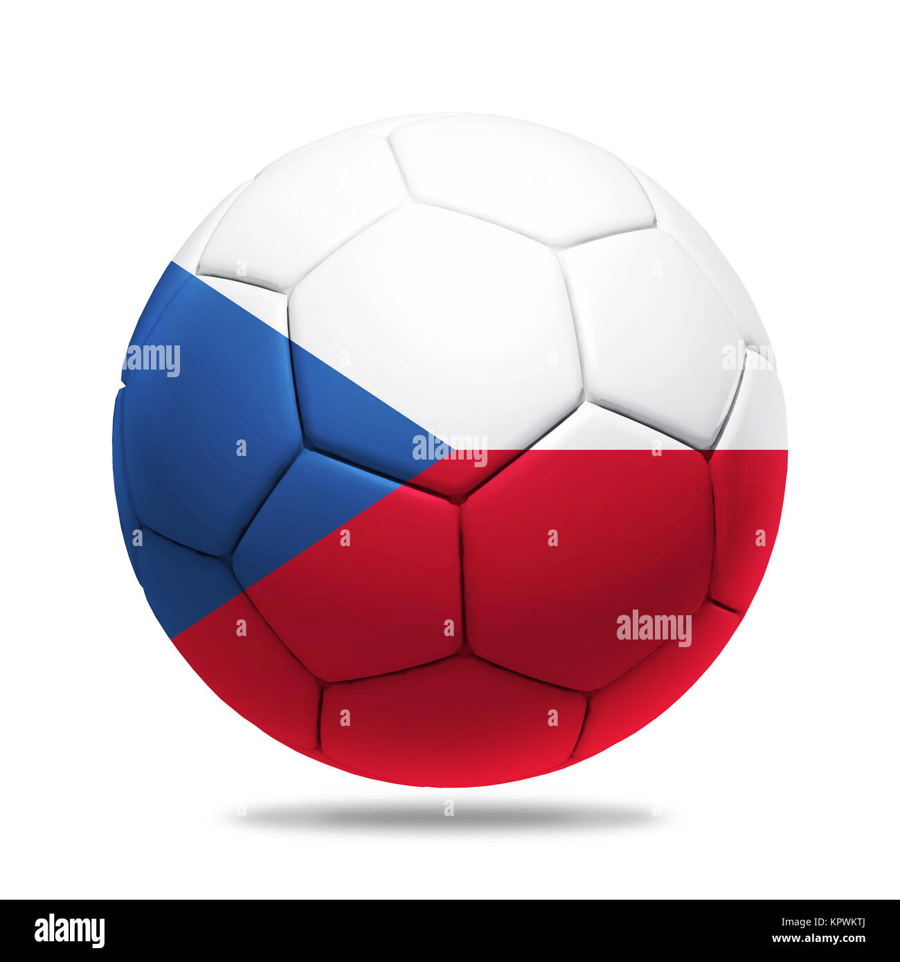3D soccer ball with Czech Republic team flag Stock Photo - Alamy