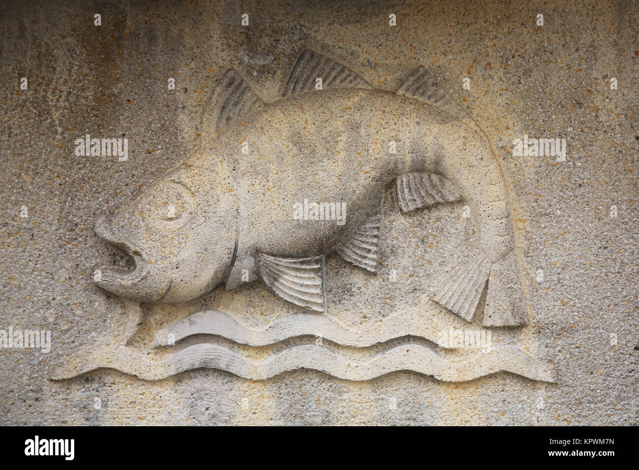 fish relief gdansk old town Stock Photo - Alamy