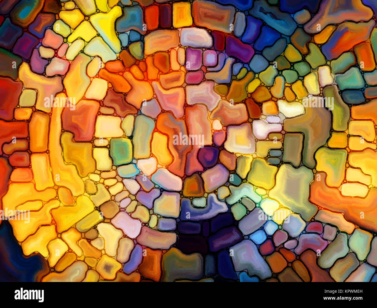 Illusion of Stained Glass Stock Photo - Alamy