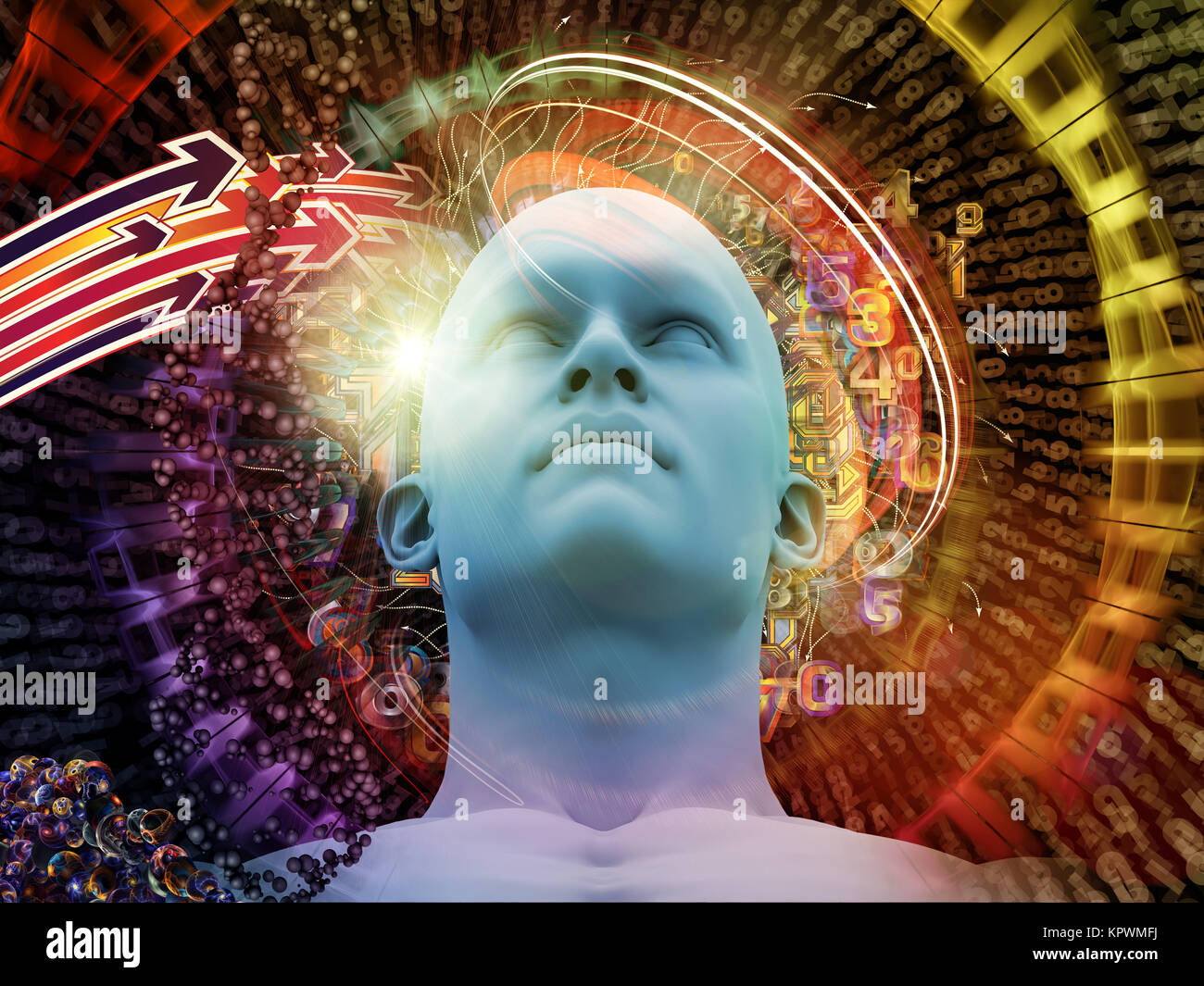 Realms of Digital Thoughts Stock Photo - Alamy