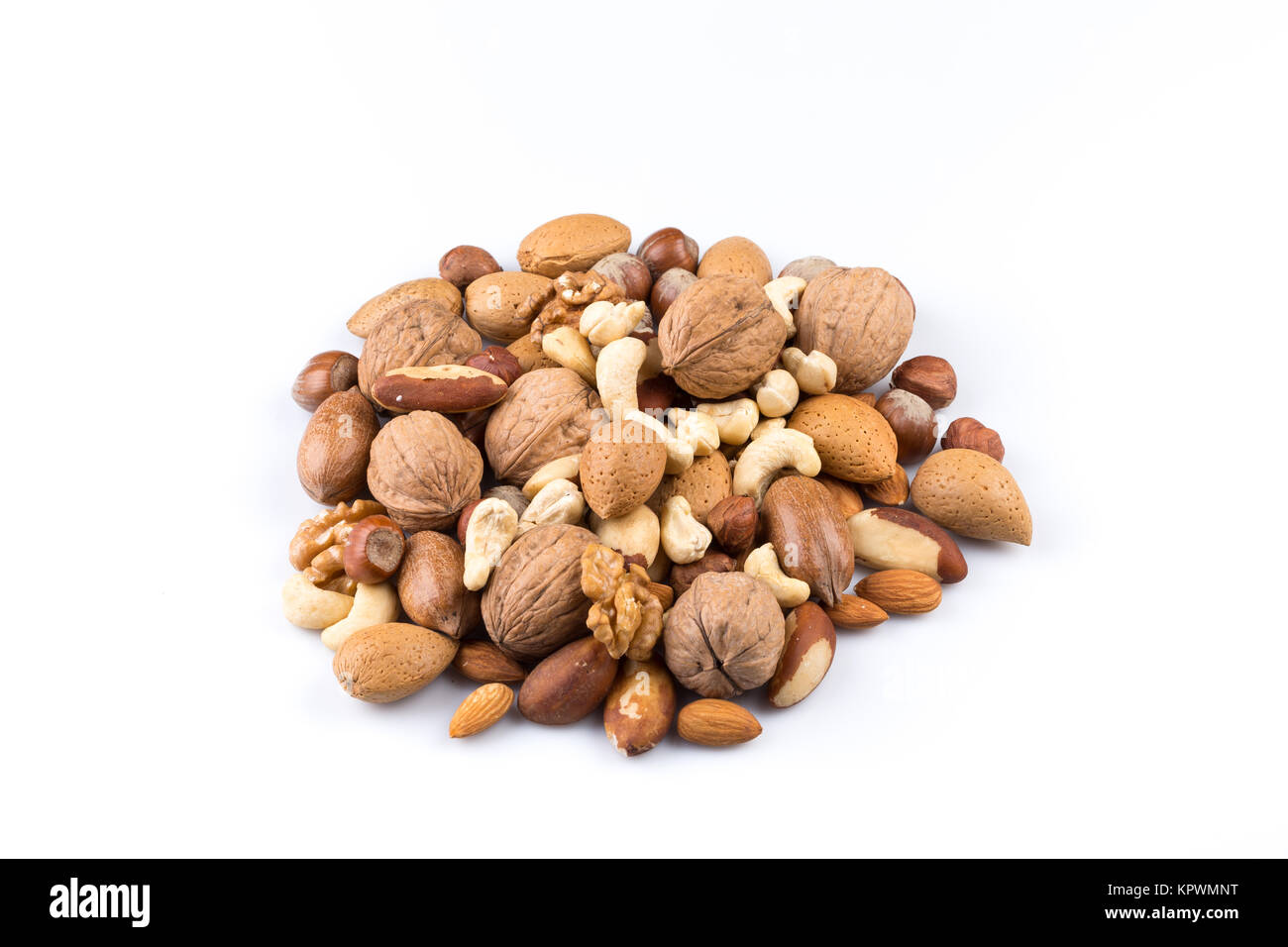 Variety of Mixed Nuts Stock Photo - Alamy