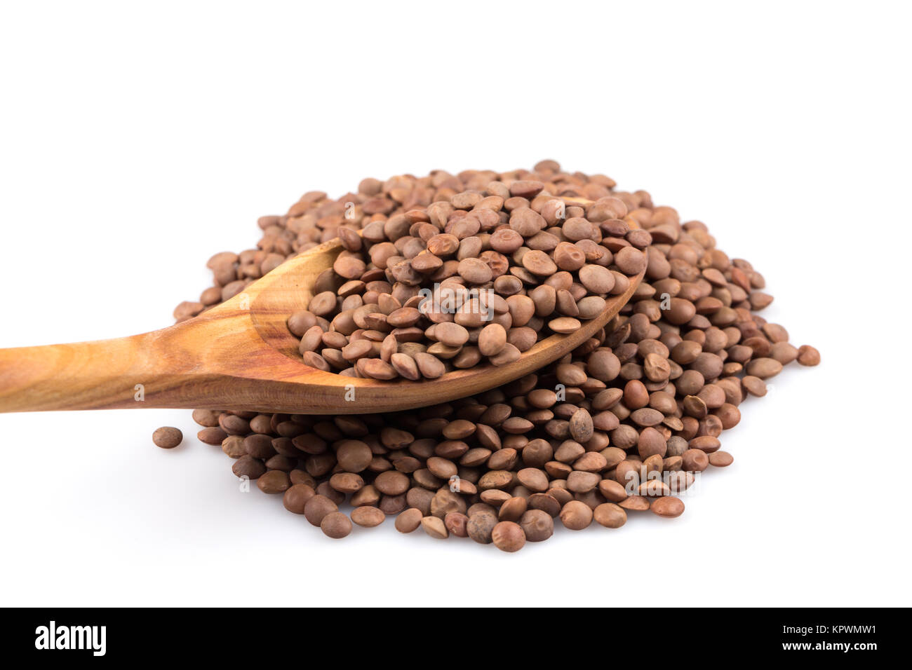 Lentils Isolated on White Background Stock Photo - Alamy