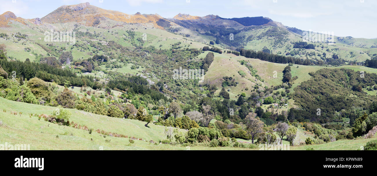 New Zealand's Countryside Panorama Stock Photo - Alamy