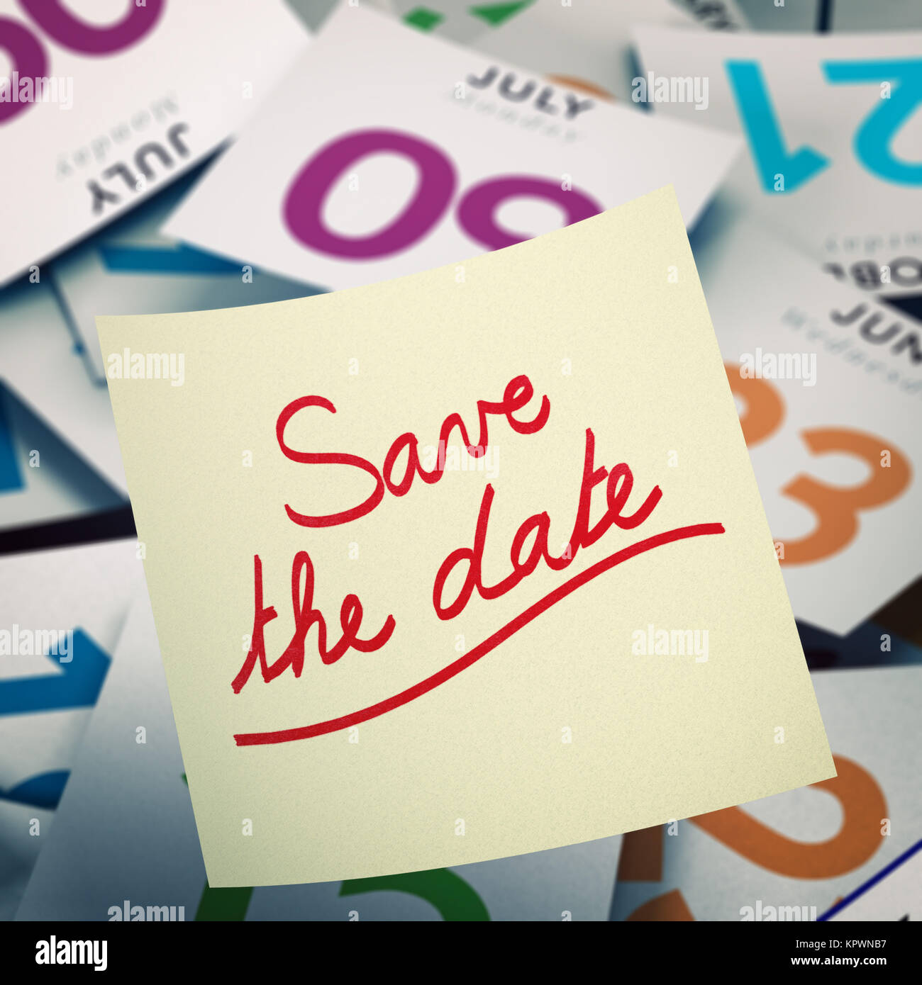 Save the Date, Special Event Communication Concept Stock Photo - Alamy