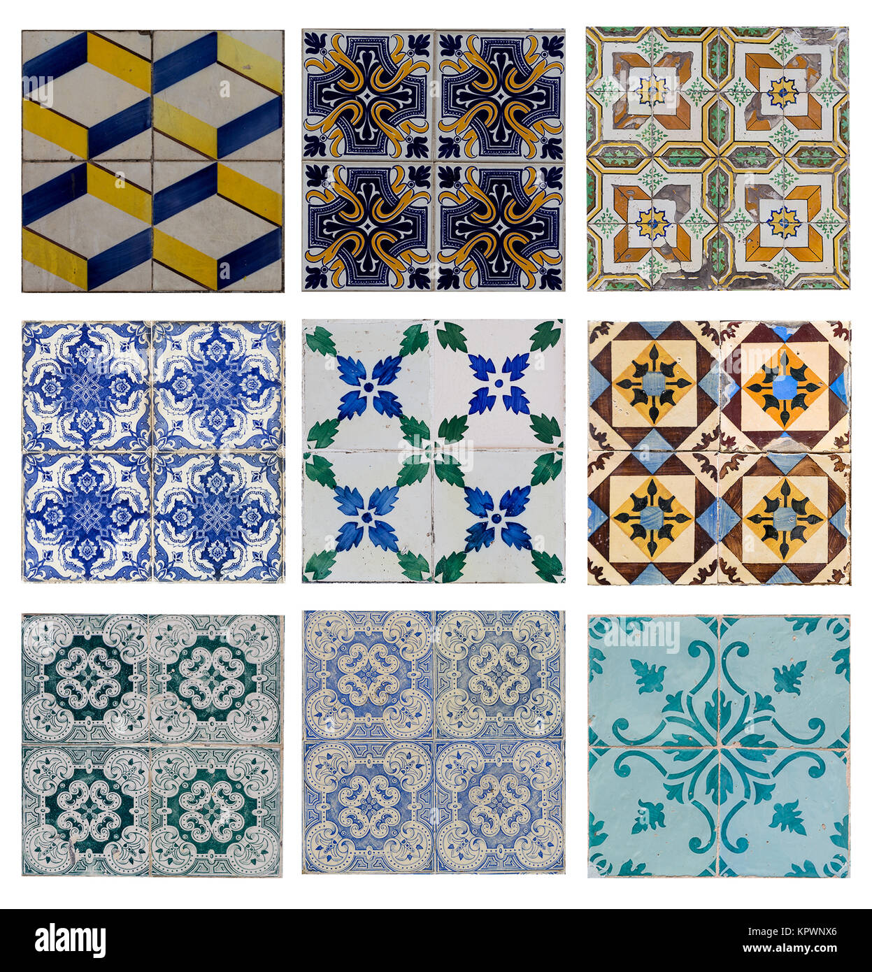 Detail colorful tile wall Cut Out Stock Images & Pictures - Alamy