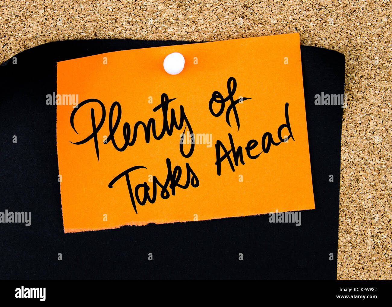 Plenty Of Tasks Ahead written on orange paper note Stock Photo - Alamy