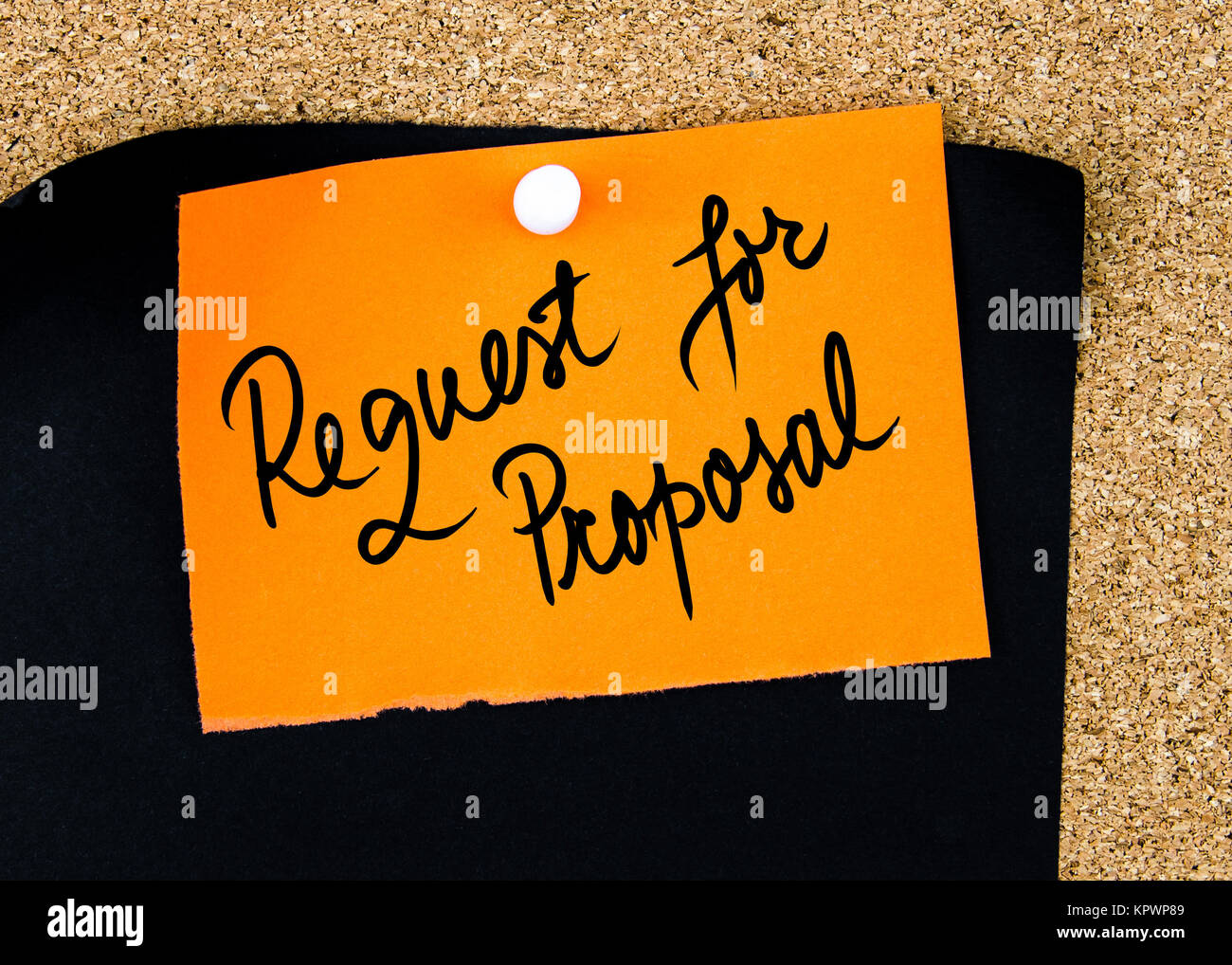 Request For Proposal written on orange paper note Stock Photo - Alamy
